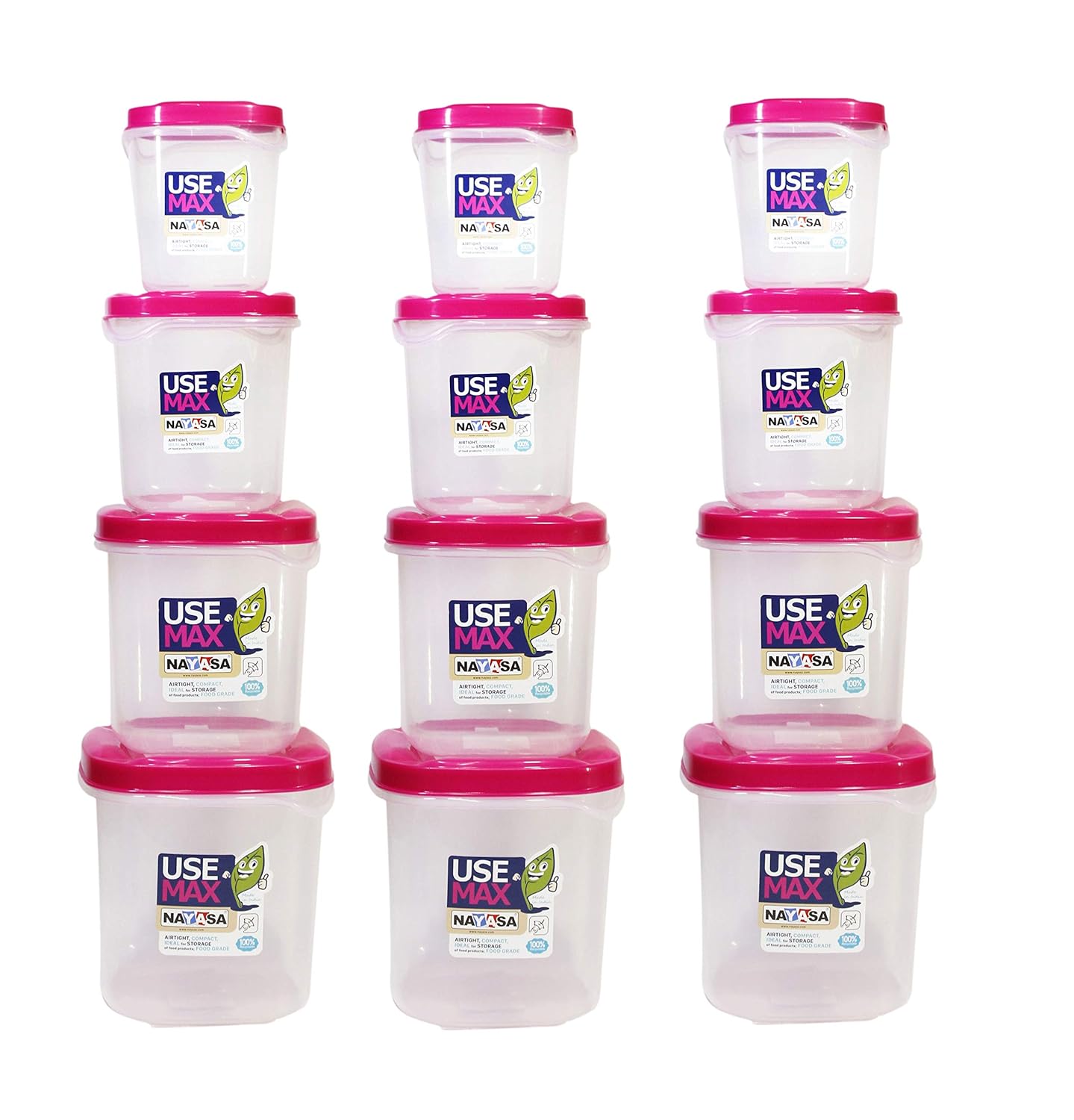 Buy Nayasa Use Max Airtight Cointainer Jar Canister Box Set for Seeds ...