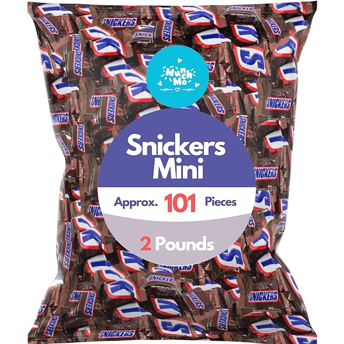 Amazon.com : Mini Chocolate Bars 2 Pounds Bulk Bag - Individually ...