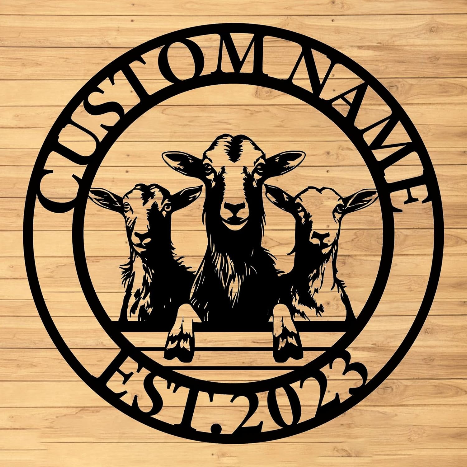Amazon.com: Custom Goat Metal Wall Sign - Personalized Farm Art Decor ...