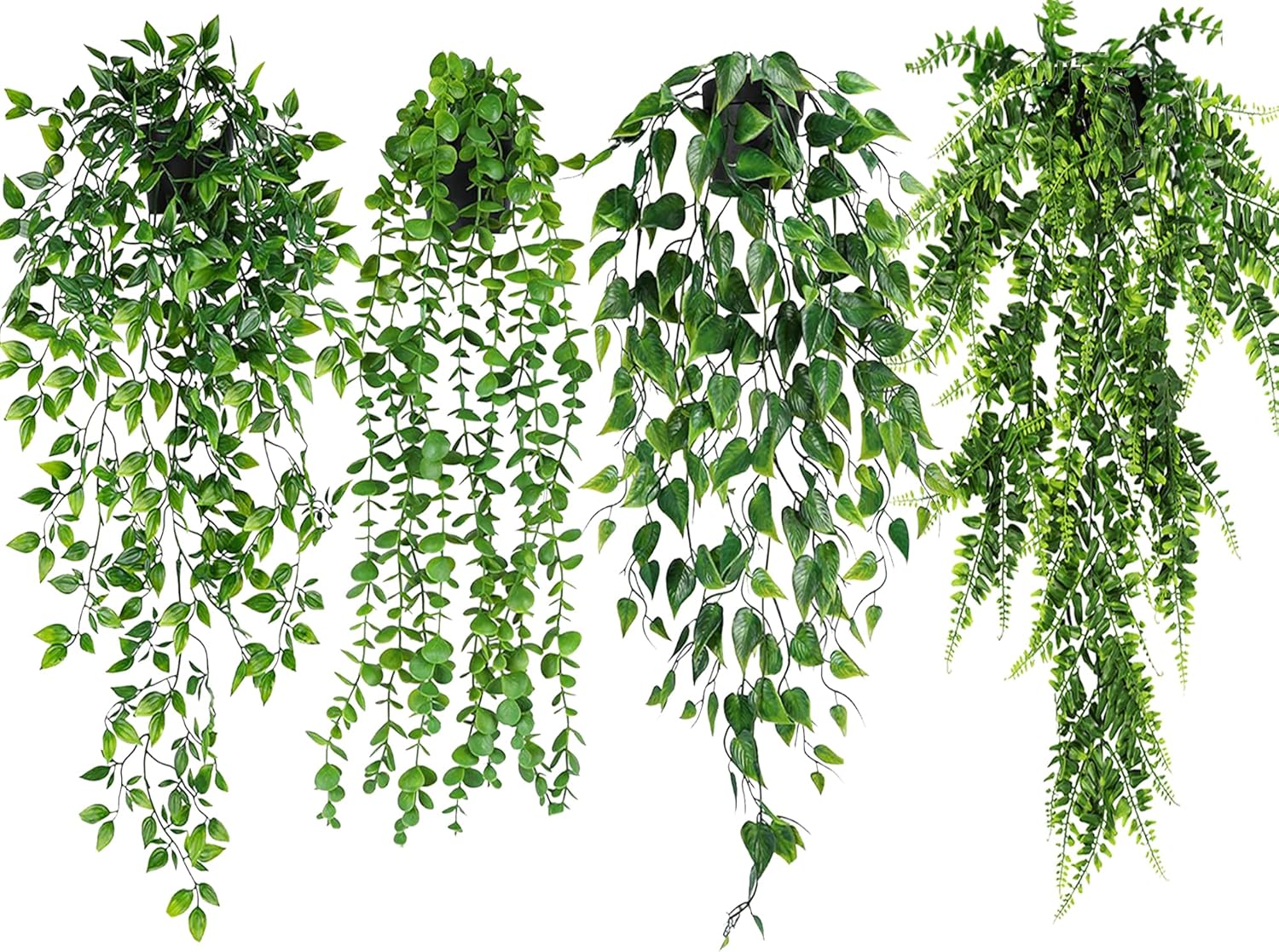 NANQWIN 4 Packs Hanging Plants for Autumn Decorations, Green Home ...