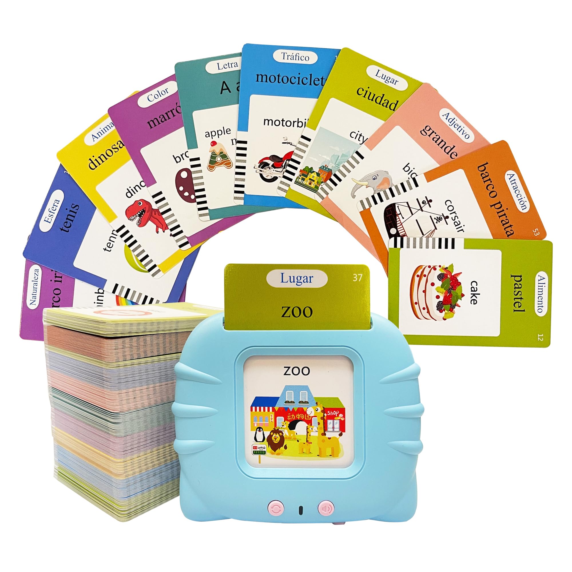 Snapklik.com : Bilingual Spanish English Flash Cards For Kids And Toddlers