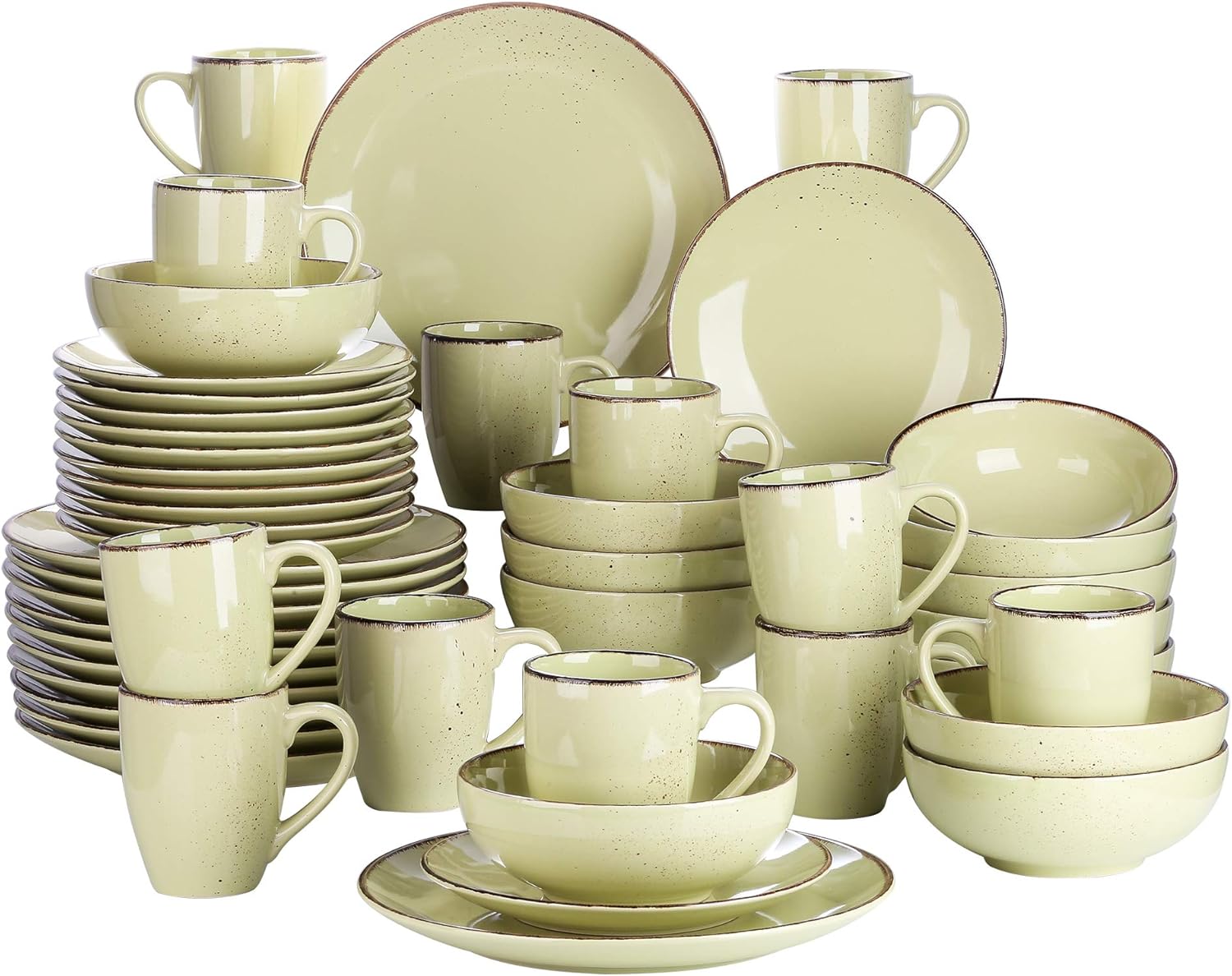 Amazon.com | vancasso Navia Ceramic Dinnerware Set, 48 pieces Set of 12 ...