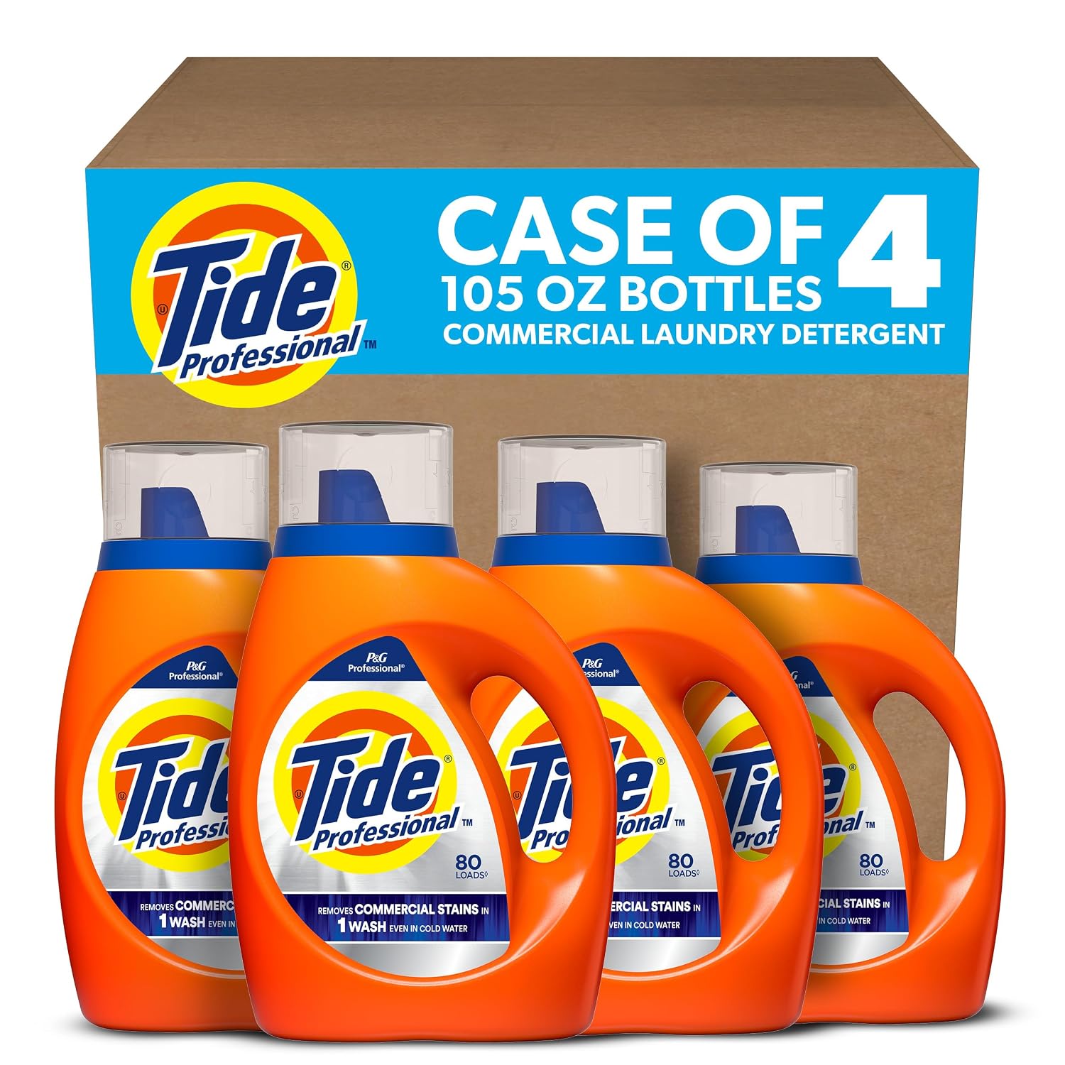 Tide Professional Commercial Liquid Laundry Detergent, 80 loads, 3.1L ...