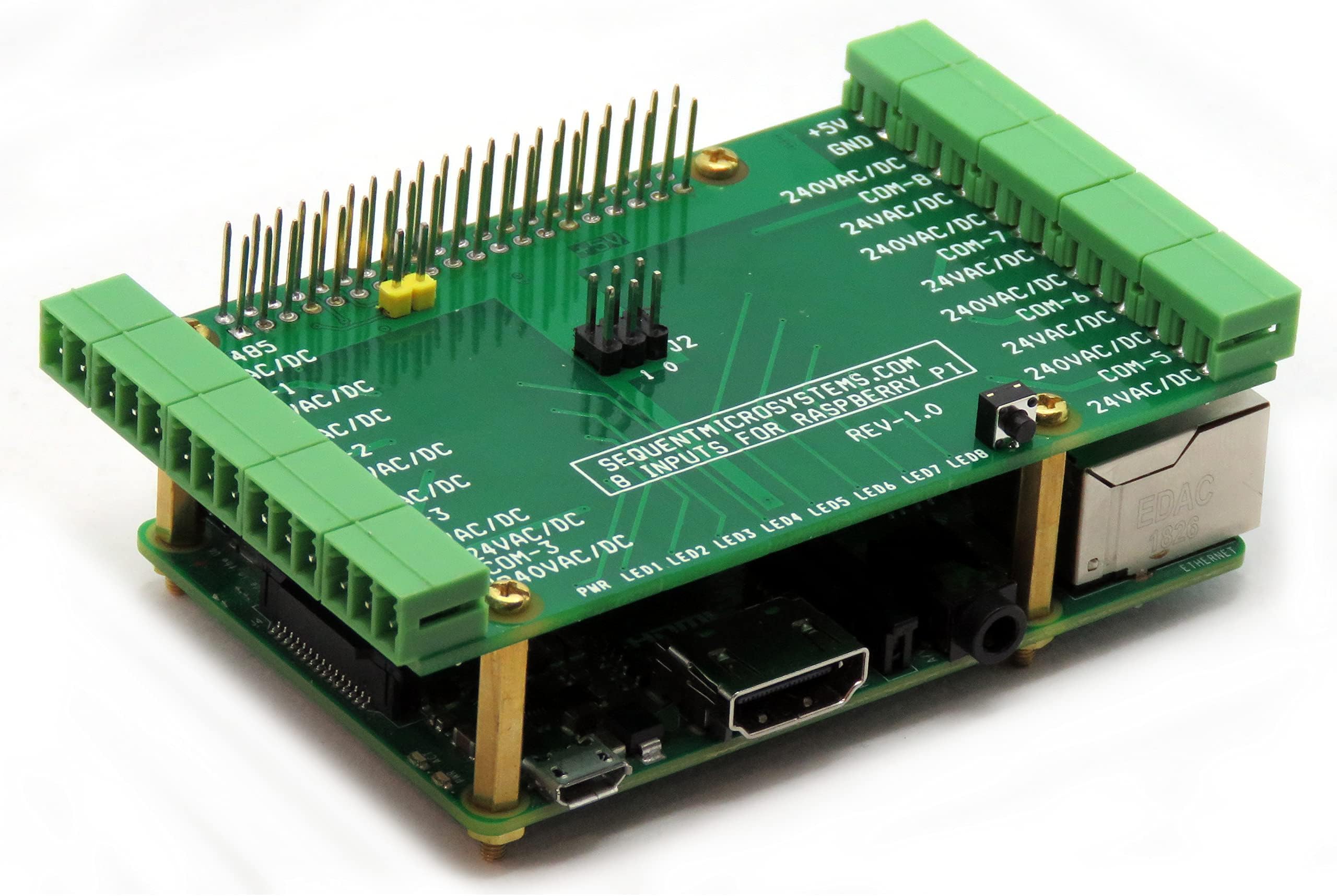 Amazon.com: 16 Digital Inputs 8-Layer Stackable HAT for Raspberry Pi ...