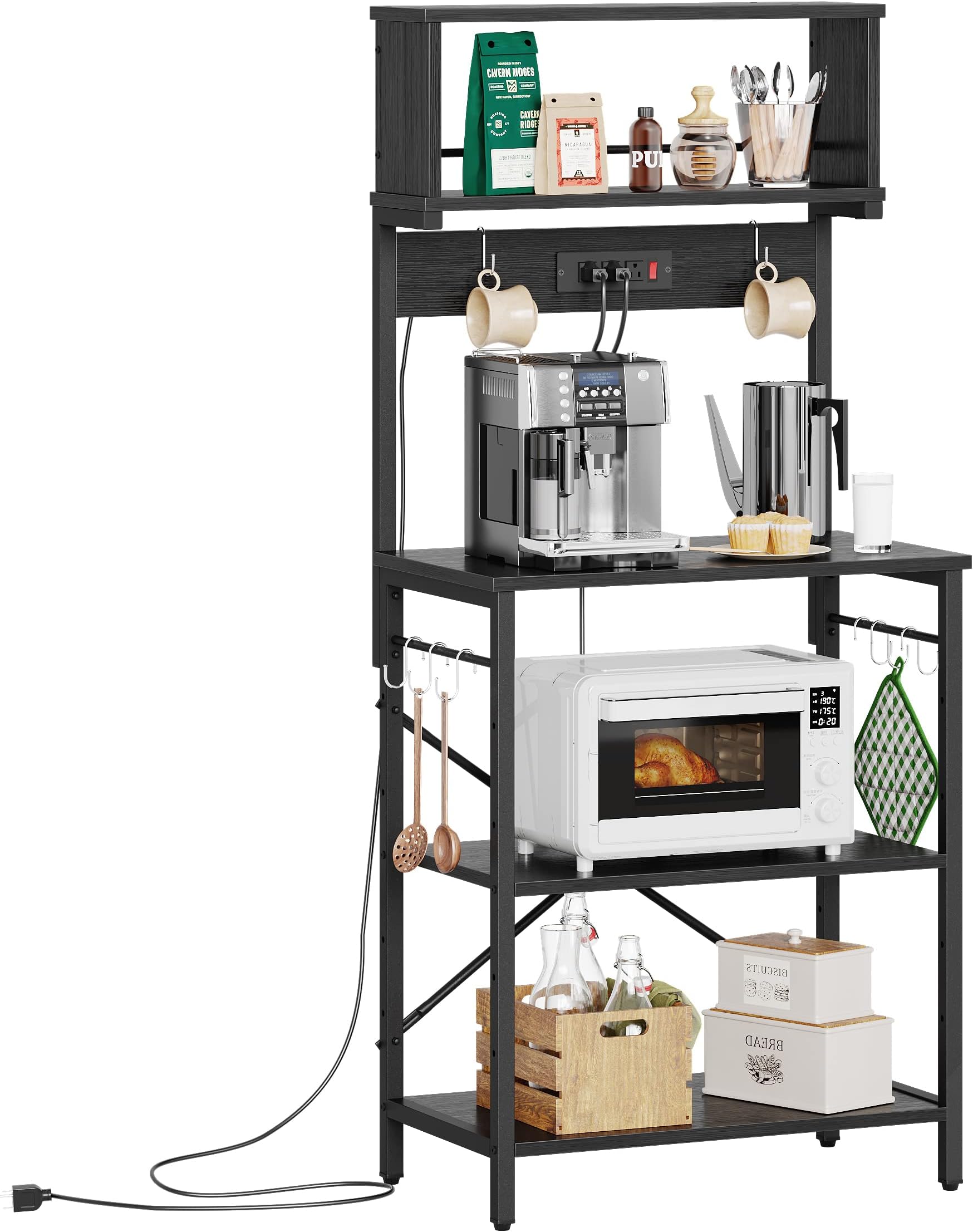 Amazon.com - Vlsrka 5-Tier Bakers Rack with Power Outlet, Kitchen ...