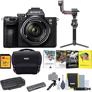Amazon.com : Sony a7 III Mirrorless Camera with 28-70mm Lens with RS 3 Gimbal Stabilizer and ...