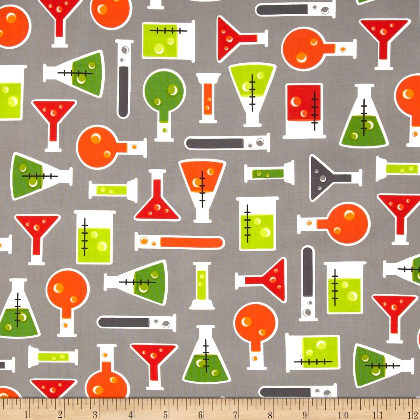 Amazon.com: Robert Kaufman Science Fair Test Tubes, Grey : Arts, Crafts ...