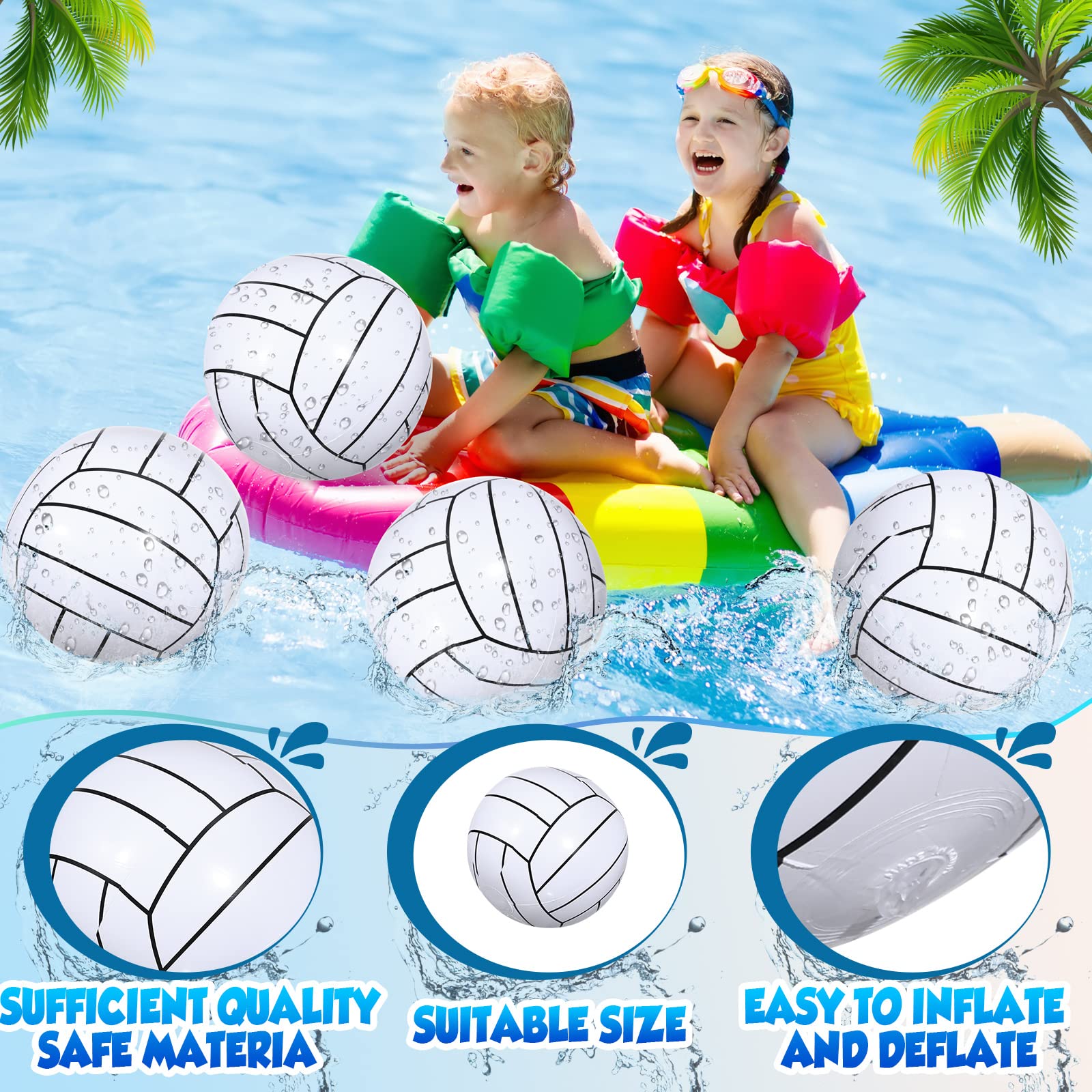 Snapklik.com : 24 Pieces 16 Inch Volleyball Beach Balls Inflatable ...