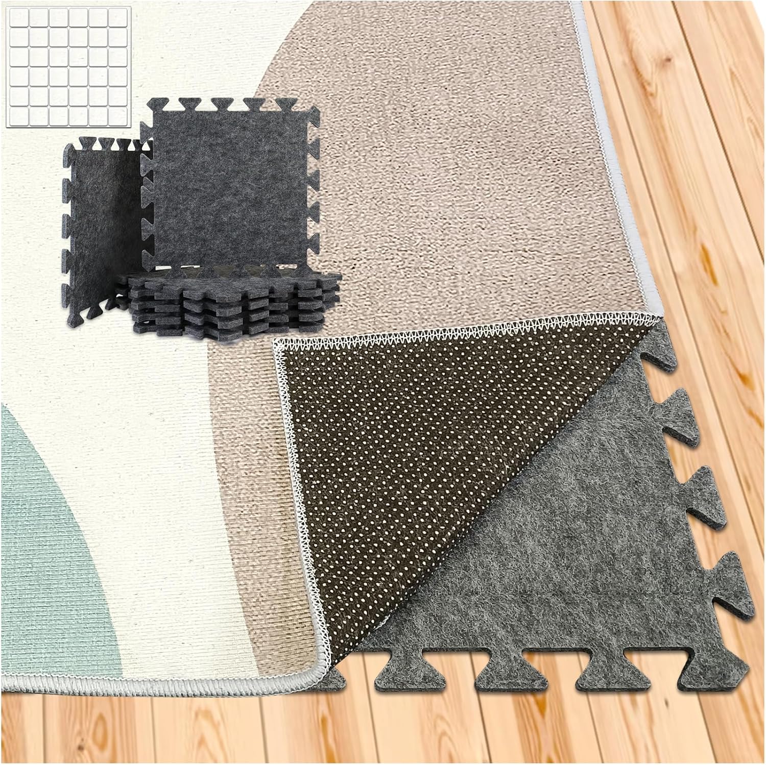 Amazon.com: BXI Soundproof Interlocking Rug Pad 10 Pcs, 11x 11 x 0.4 ...