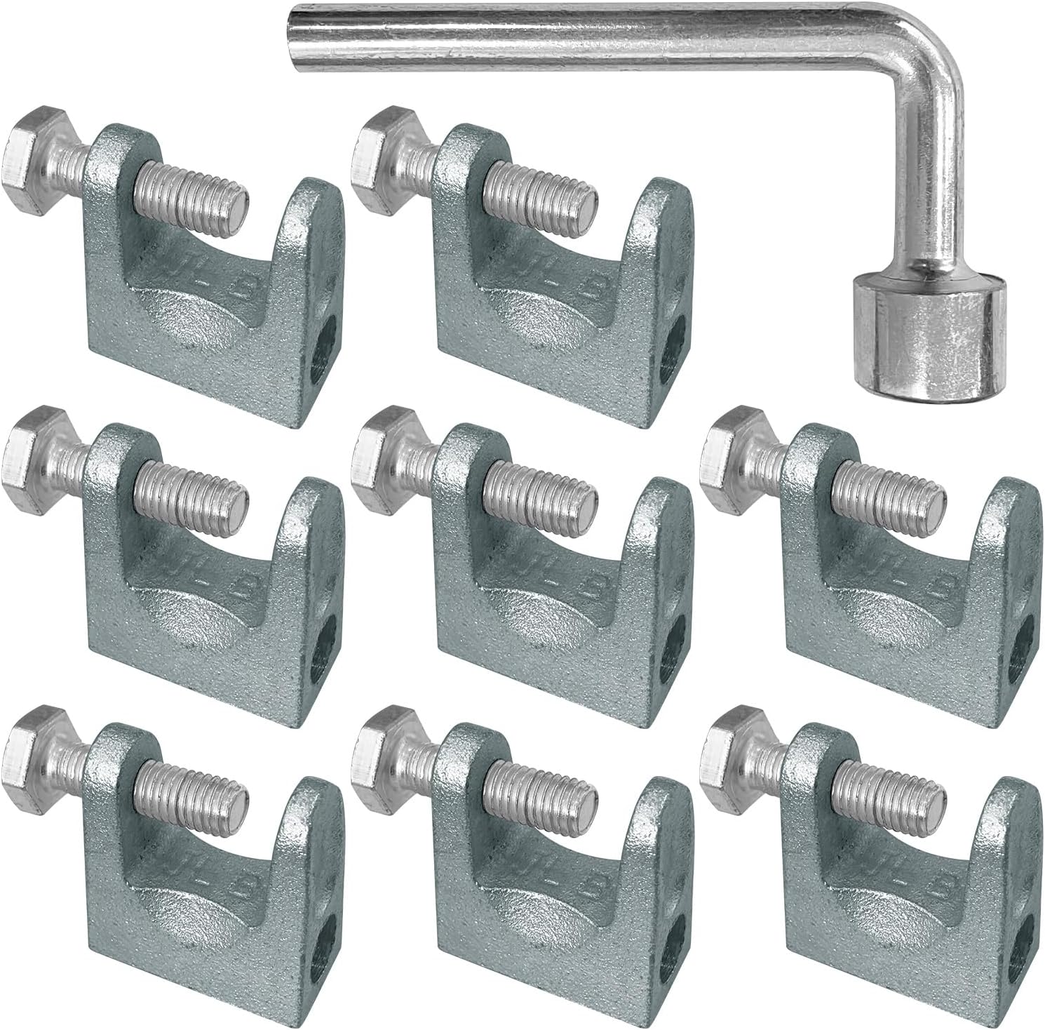 10 Pcs I Beam Clamp, 3/4" Wide Mouth Malleable Cast Iron C Clamp, Fit 3 ...
