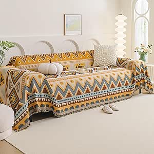 VanderHOME Sofa Throws Large 3 Seater Woven Sofa Throw Blanket with ...