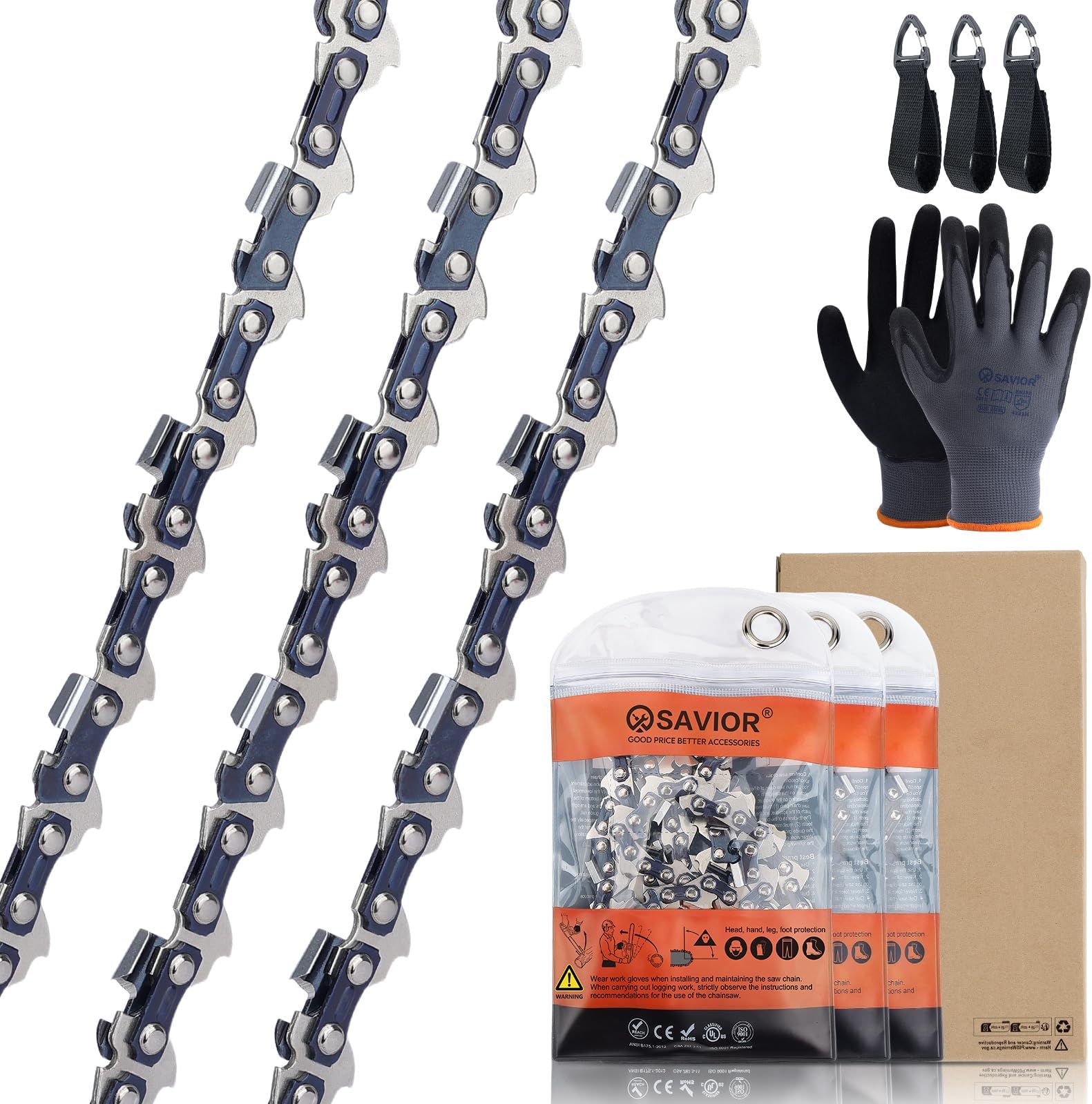Amazon.com: Abroman 3 Pack S56 AdvanceCut 16 Inch Chainsaw Chain 3/8 LP ...