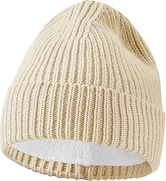 GDTOGRT Beanie for Women Men, Warm Winter Wool Knit Cuffed Beanies Hat ...