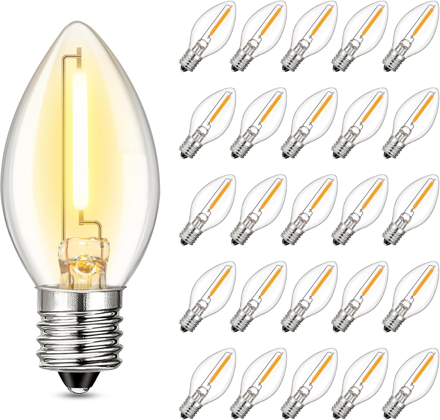 Grensk C7 LED Replacement Light Bulbs,E12 Candelabra Base Outdoor ...