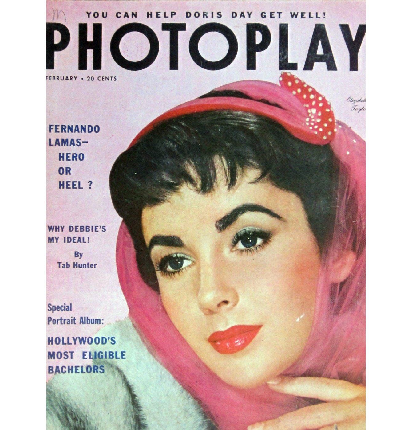 PHOTOPLAY magazine Elizabeth Taylor cover, February 1954: PHOTOPLAY ...