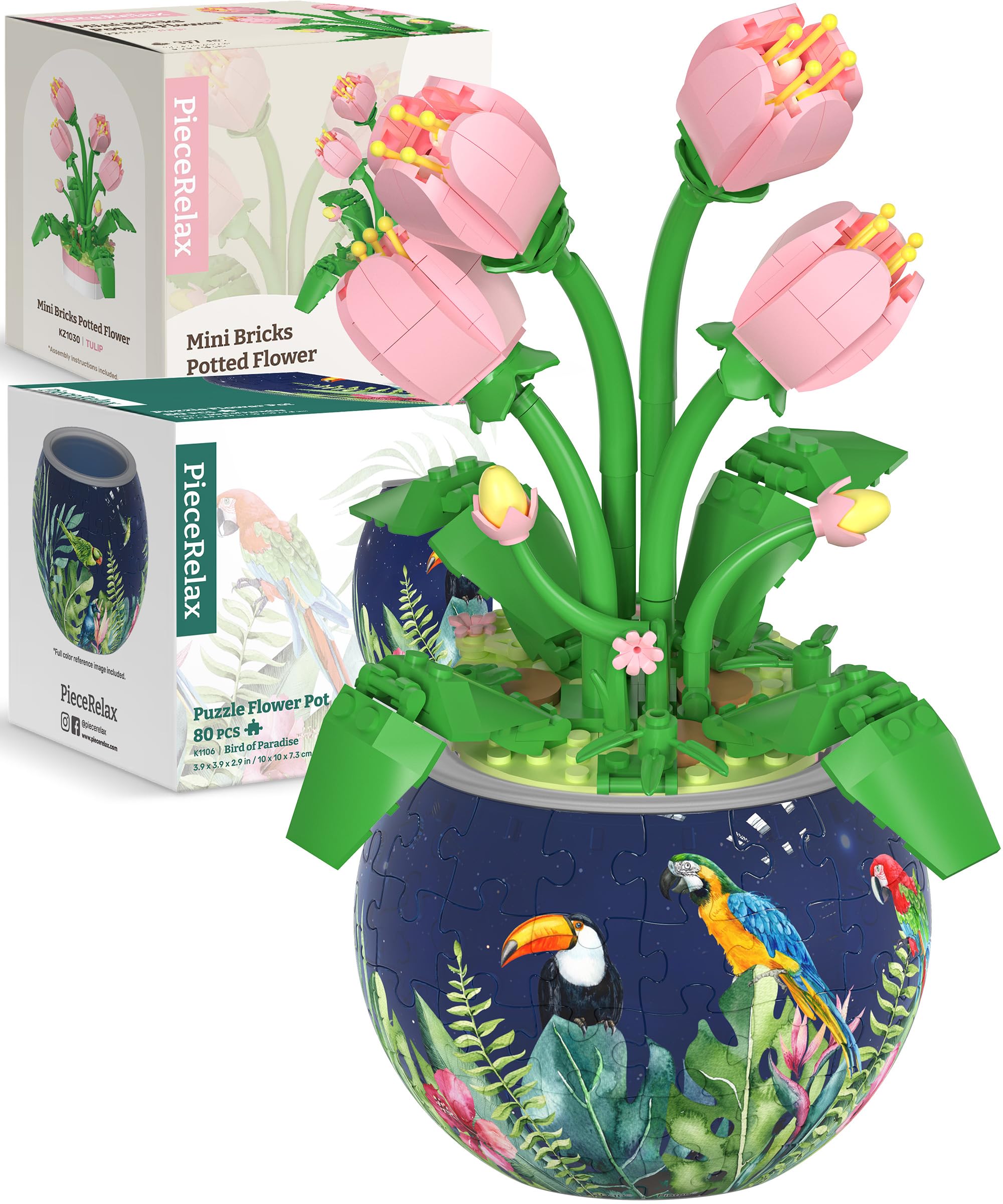 Amazon.com: PieceRelax Puzzle Planter and Flower Decoration Building ...