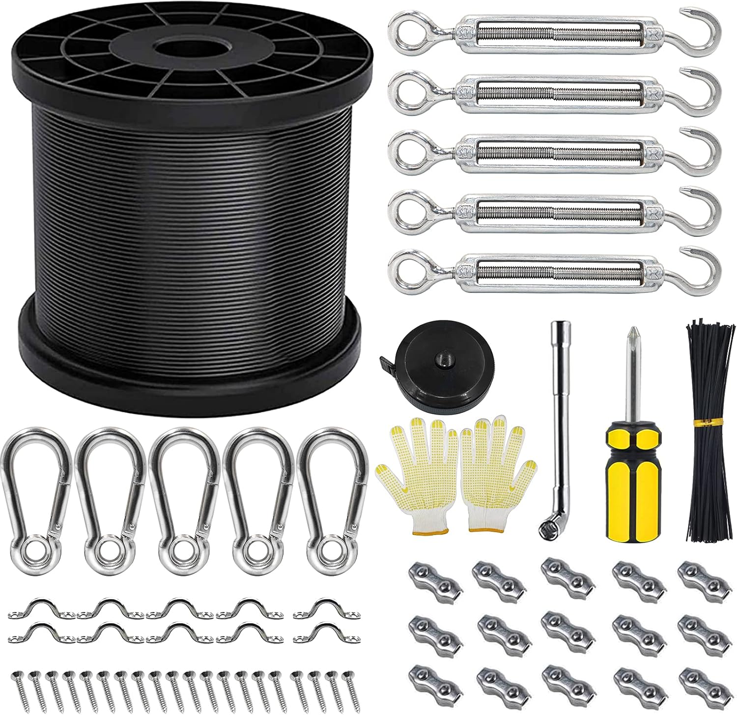 Amazon.com: String Light Hanging Kit, 250FT Outdoor Globe String Lights ...