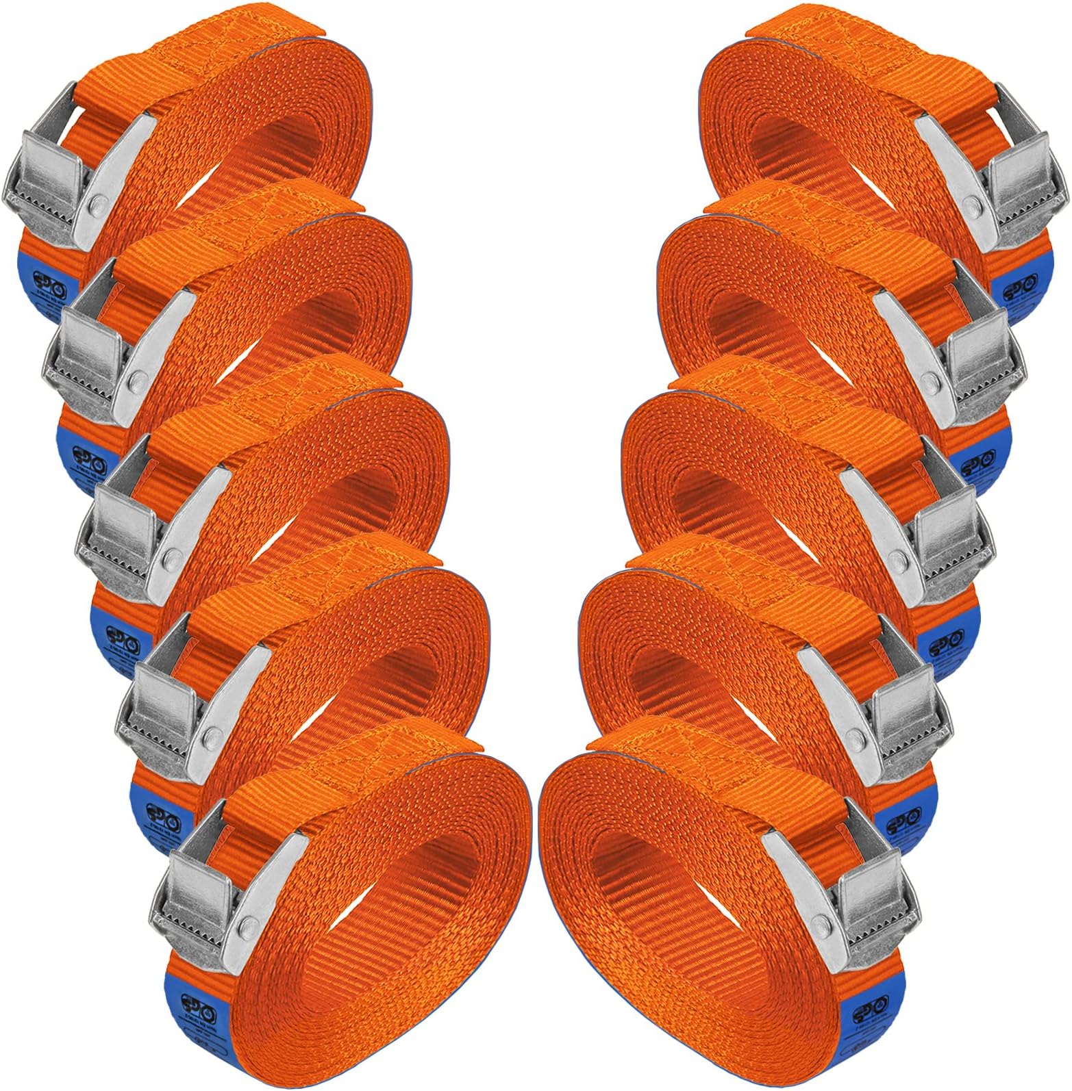 INDUSTRIE PLANET 10 x 250 kg daN 4m Profi Spanngurte mit Klemmschloss ...