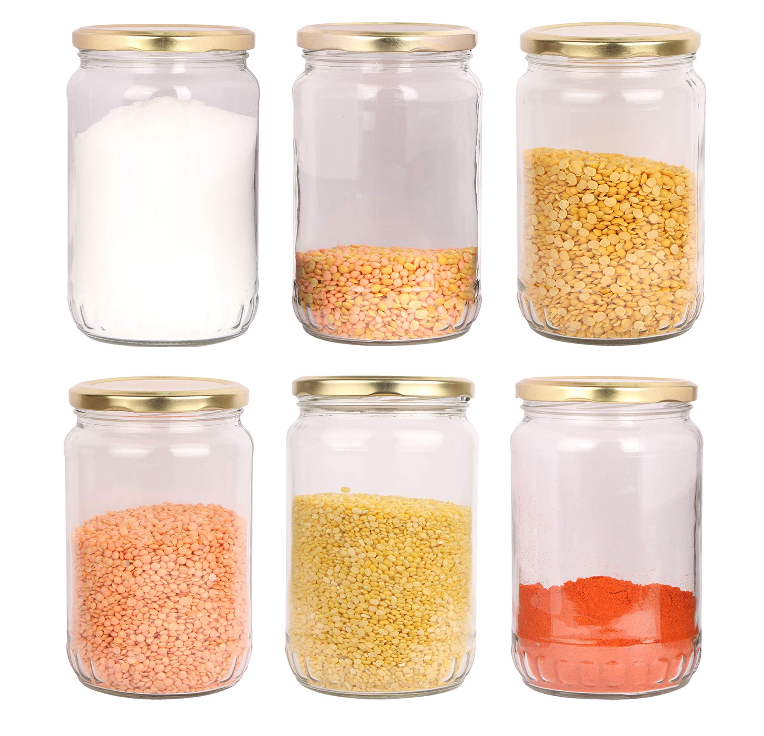 Buy Pure Source India Glass Jar, 800g, Clear(Set of 6) Online at Low ...