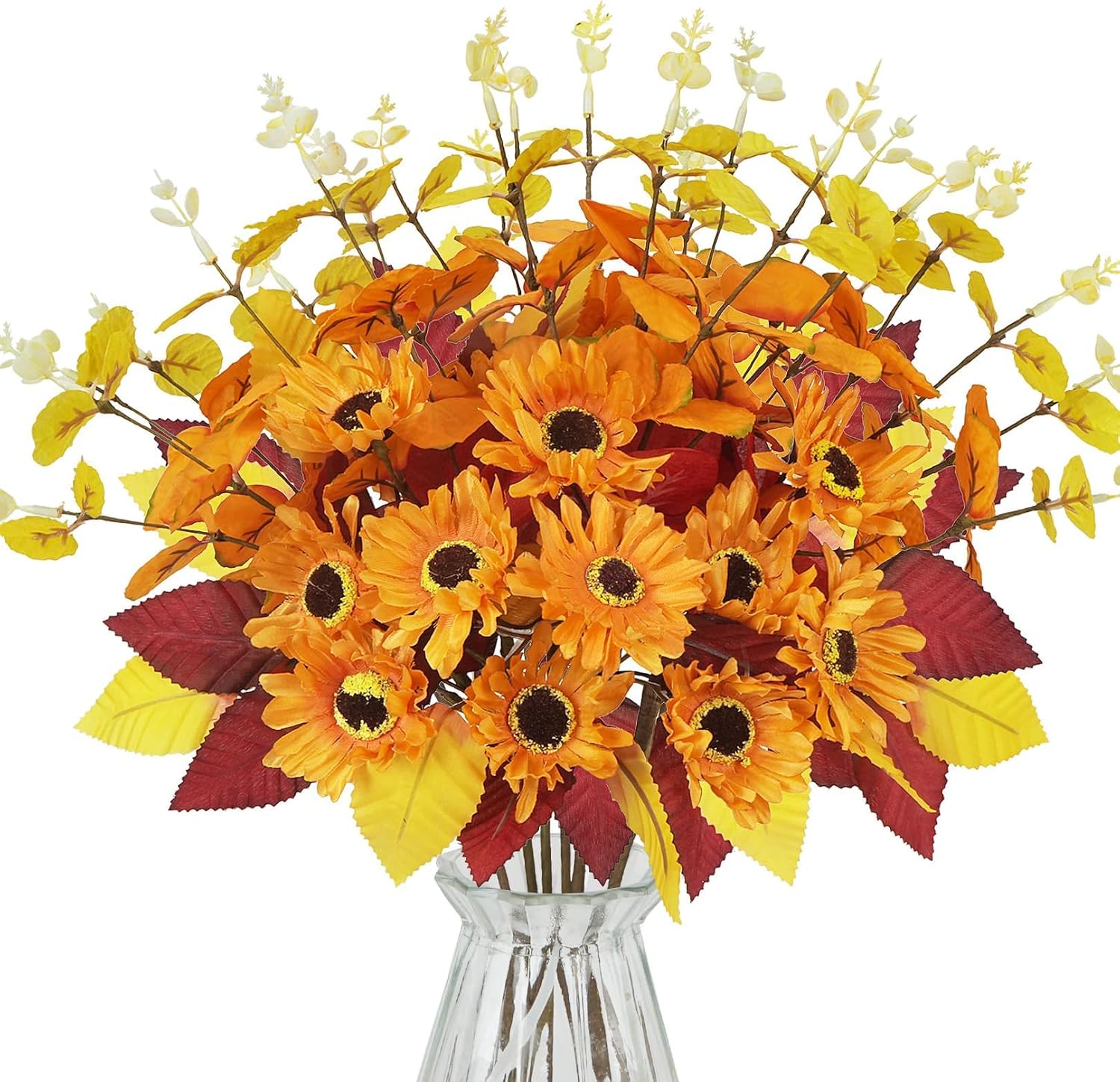 Amazon.com: VirtuGro 6 Bundles Fall Flowers Sunflowers Artificial ...