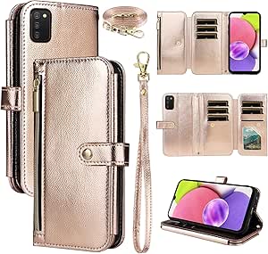 Amazon.com: Dswteny Wallet Case for Samsung Galaxy A03s US Version 5G 2022 with Wrist Strap ...