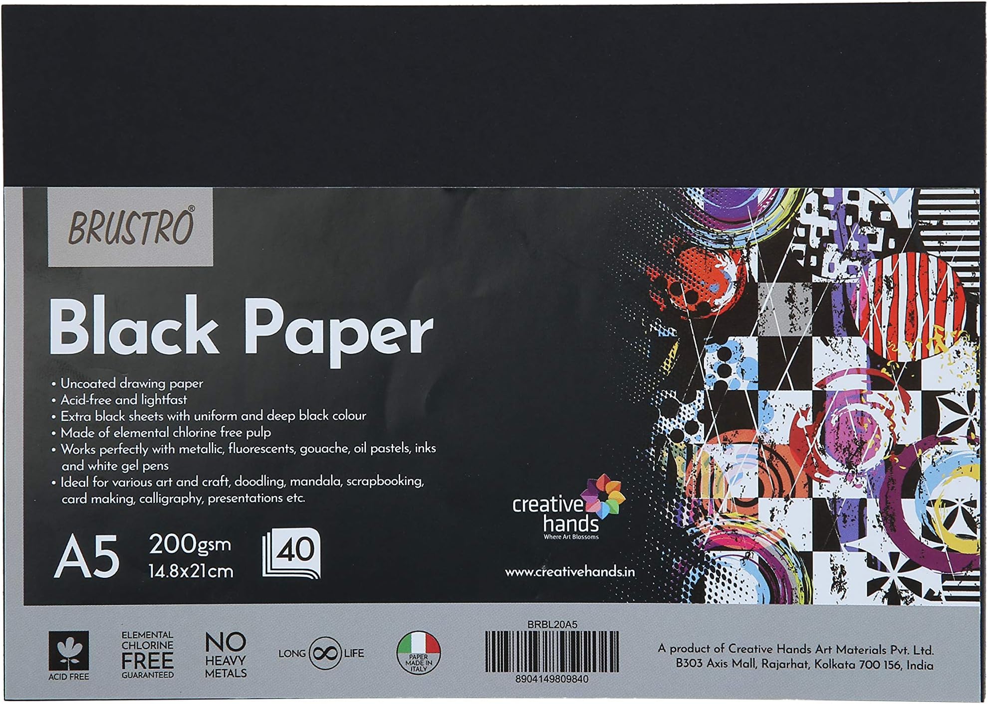 BRUSTRO Toned Paper - Kraft Sketchbook | A5, 100 GSM | 100 Sheets/200 ...