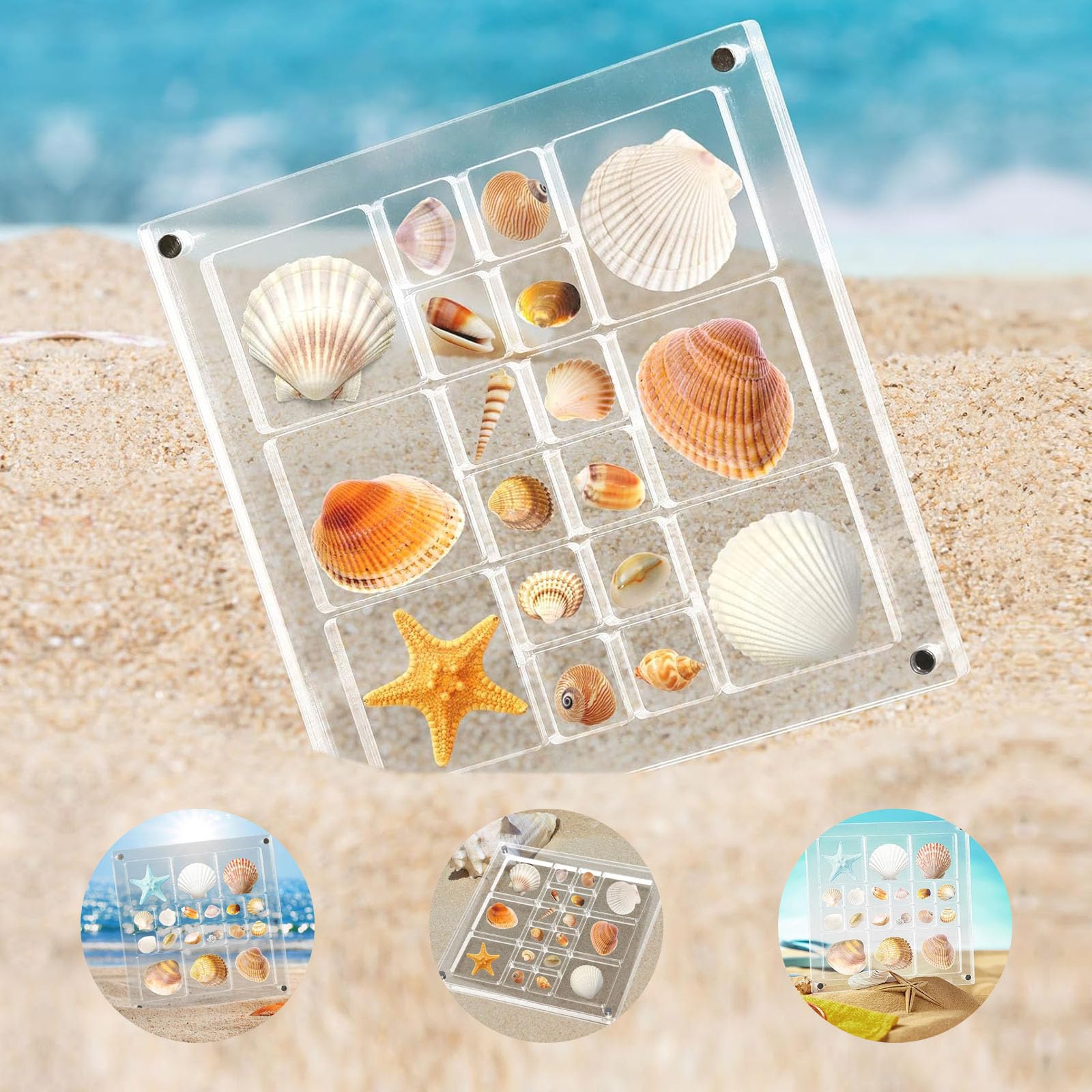 Amazon.com - Artlunar 18 Grids Square Clear Acrylic Shadow Boxes Mini ...
