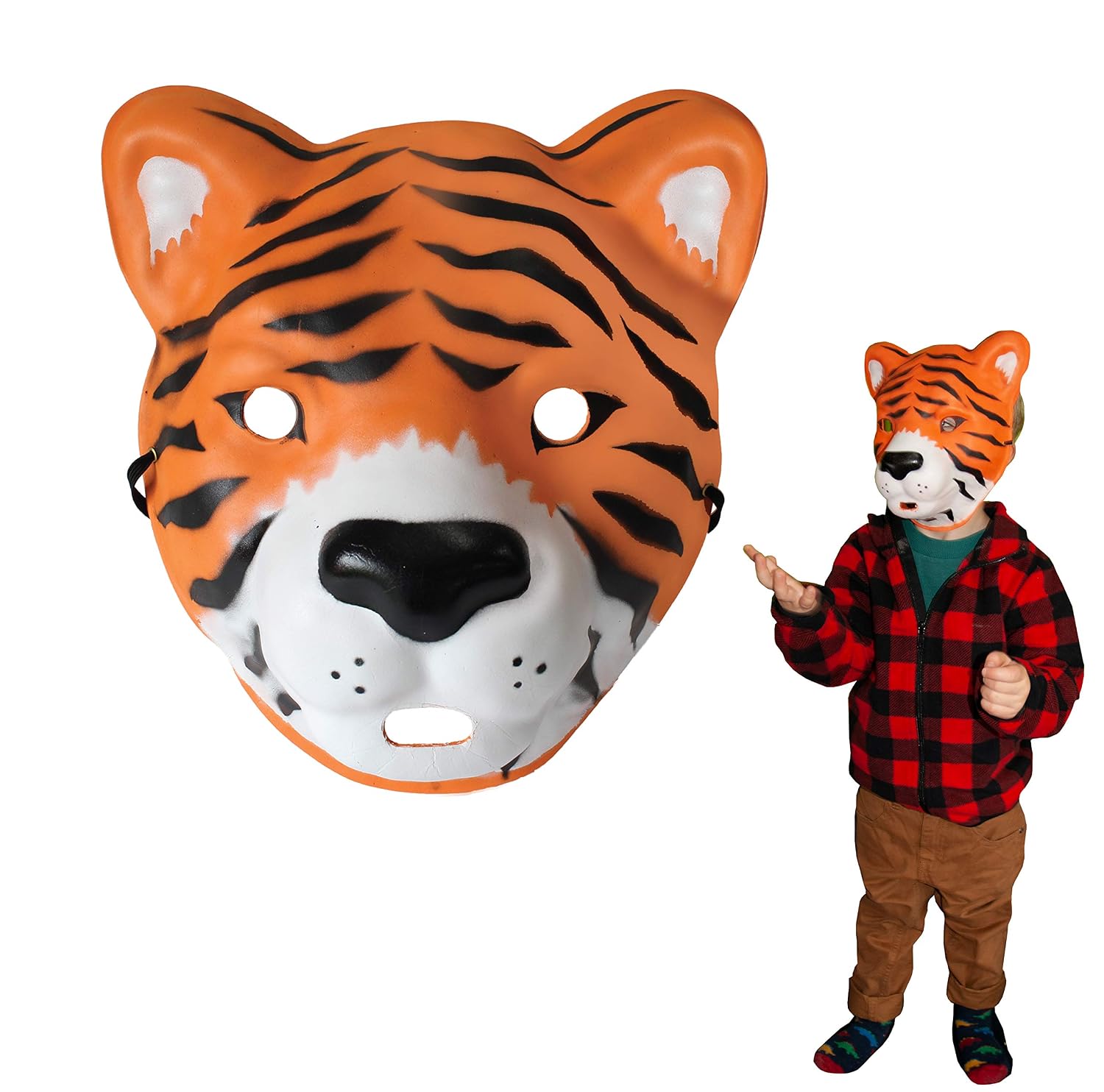 Buy Deluxebase Wild Faces - Tiger Mask Foam Wild Animal Costume Masks ...