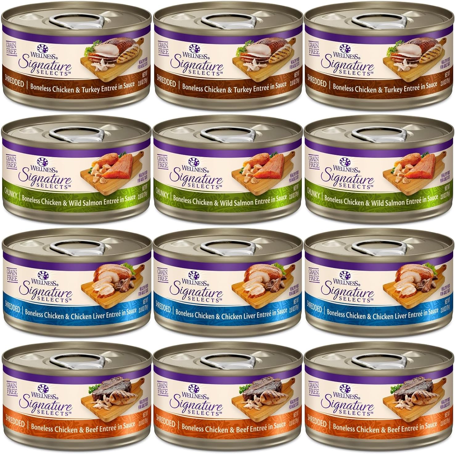 Amazon.com : Wellness CORE Hearty Cuts Natural Grain Free Wet Canned ...