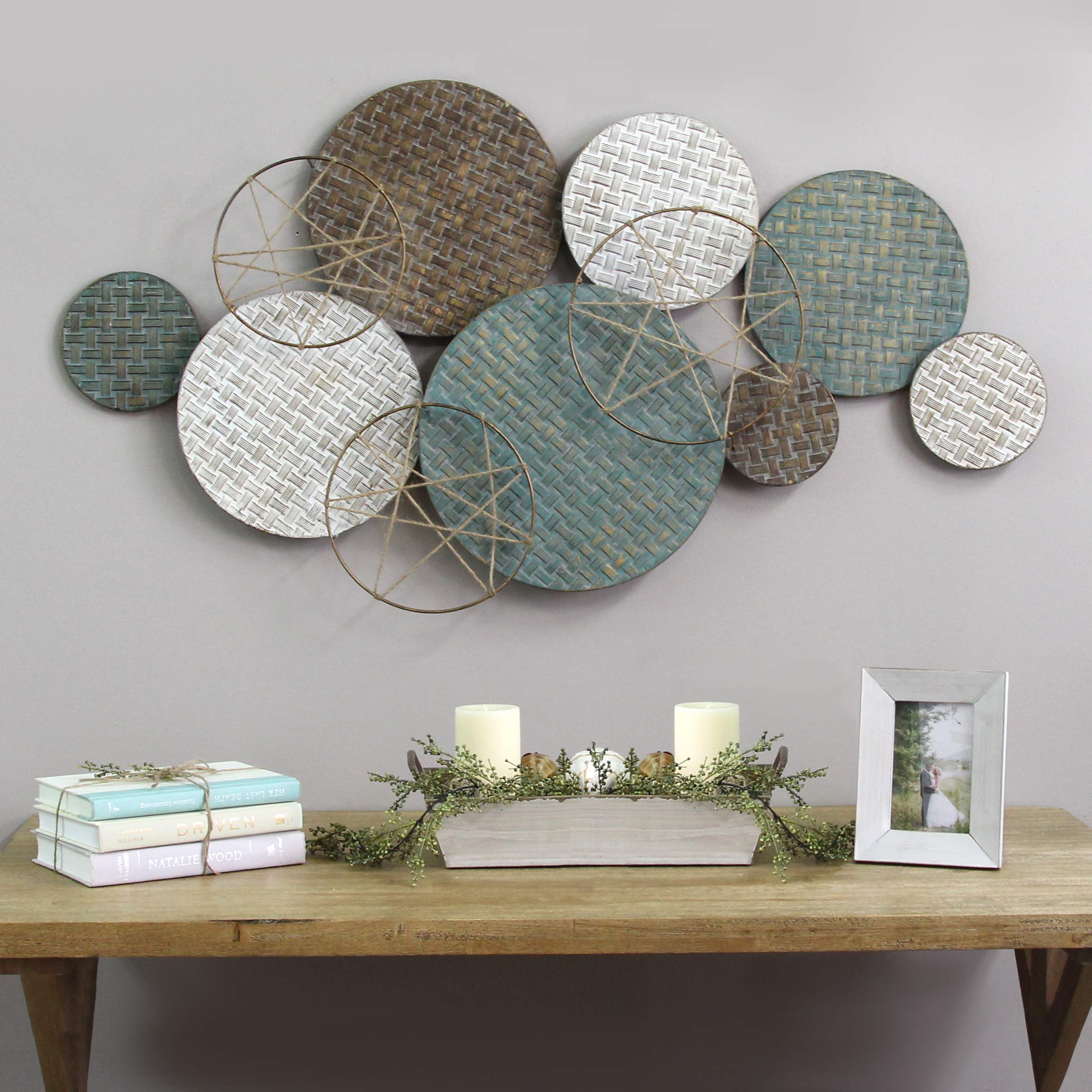 Stratton Home Decor S13552 Centerpiece, 46.65 W X 2.56 D X 24.61 H, Multi
