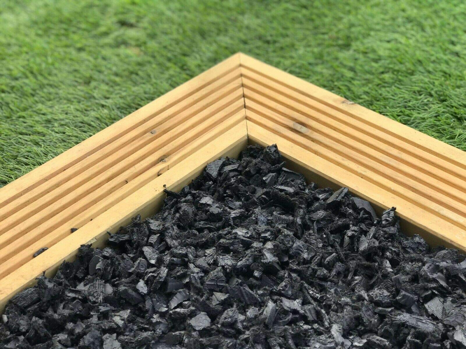 Doric Grey Rubber Safety Play Bark Mulch Chippings 20KG (50L) / Bag - 1 ...
