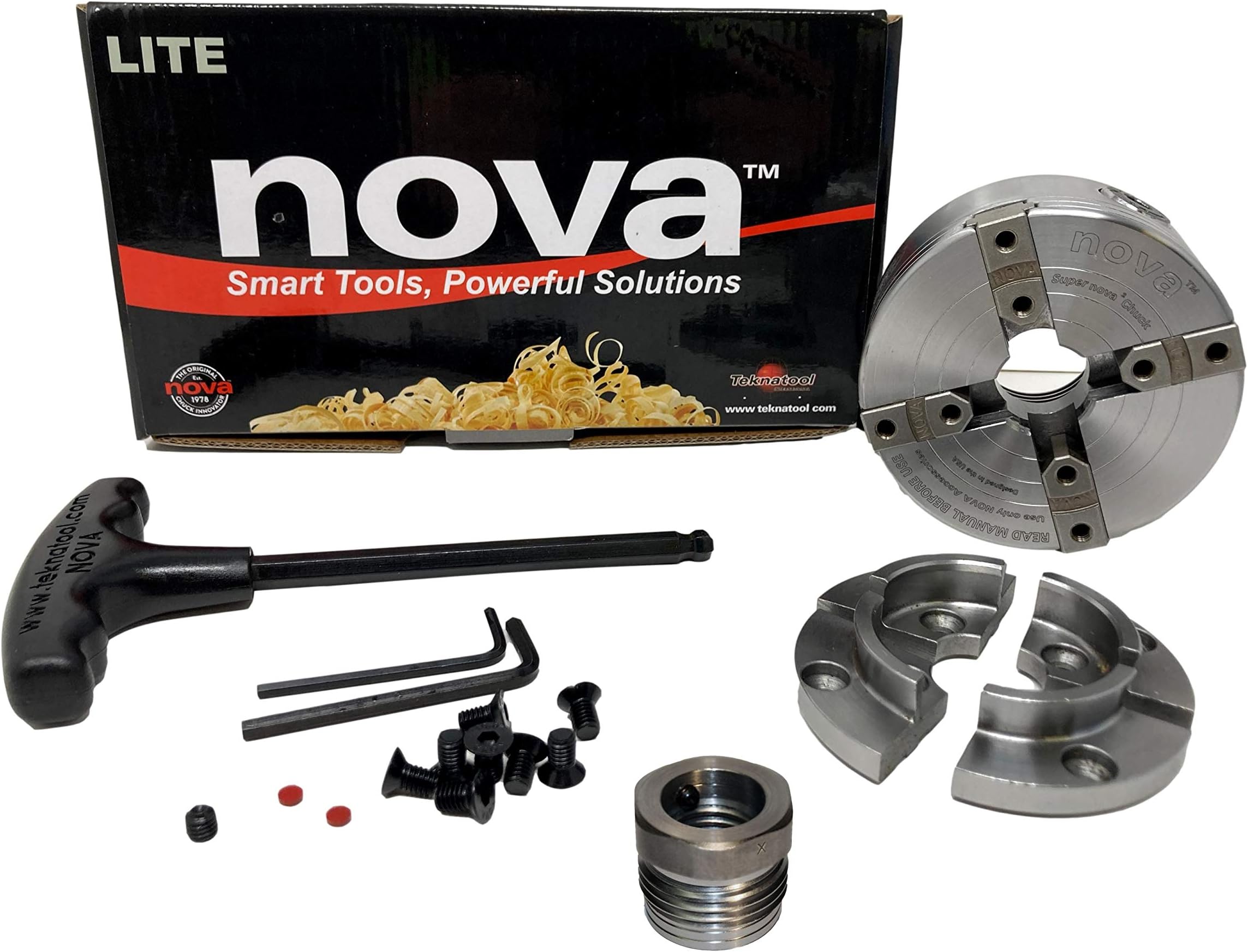 Bundle - 2 items - NOVA 48287 G3 Lite Woodlathe Chuck with 2" Jaw Set ...