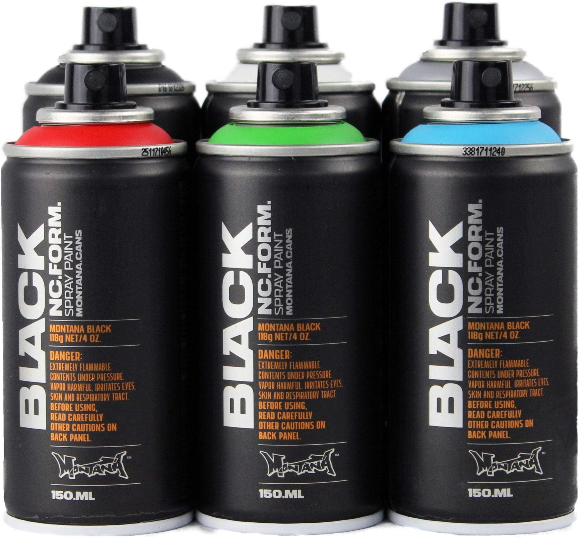 Montana Gold Premium Spray Paint 400ml Main Colors Set of 12 : Amazon ...