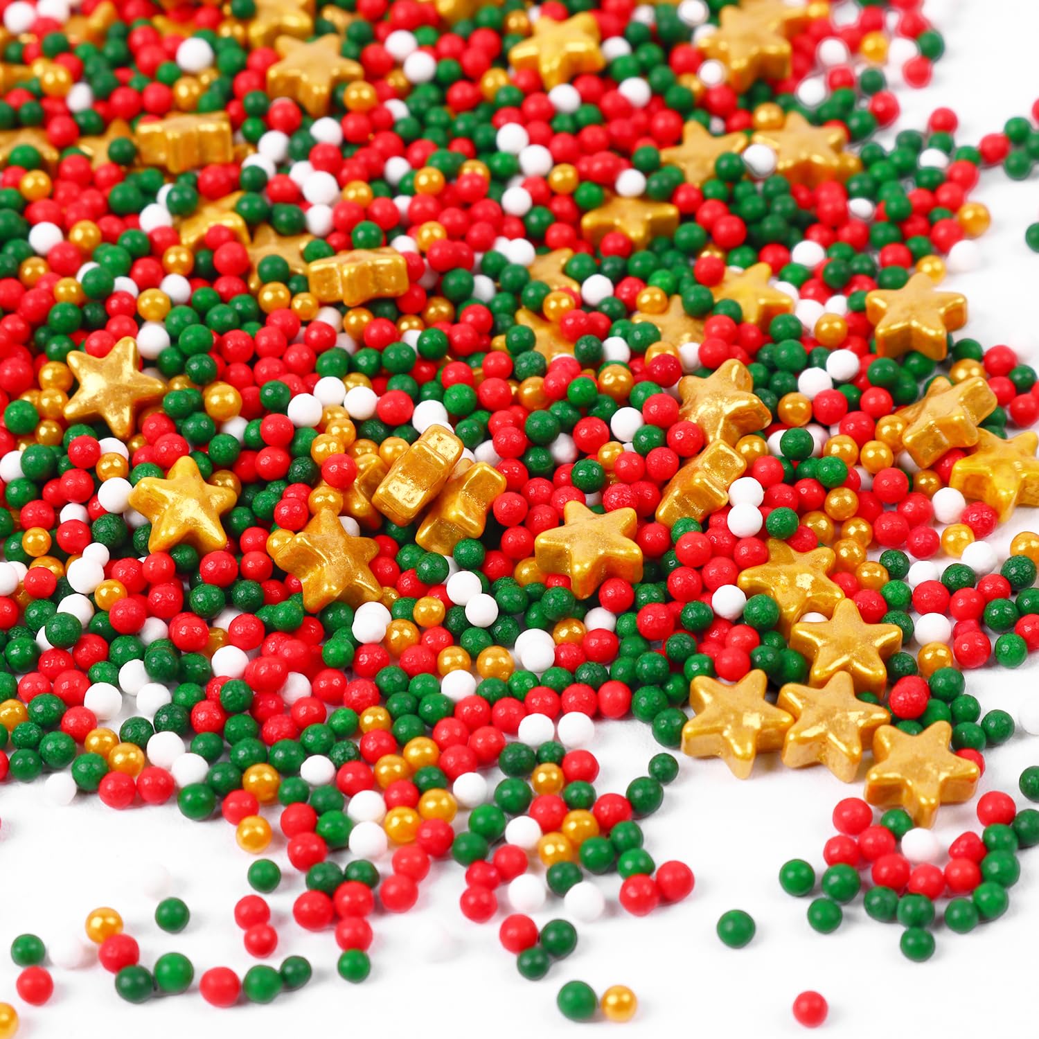 Amazon.com : Christmas Nonpareils Sprinkles for Cake Decorating 4.2 ...
