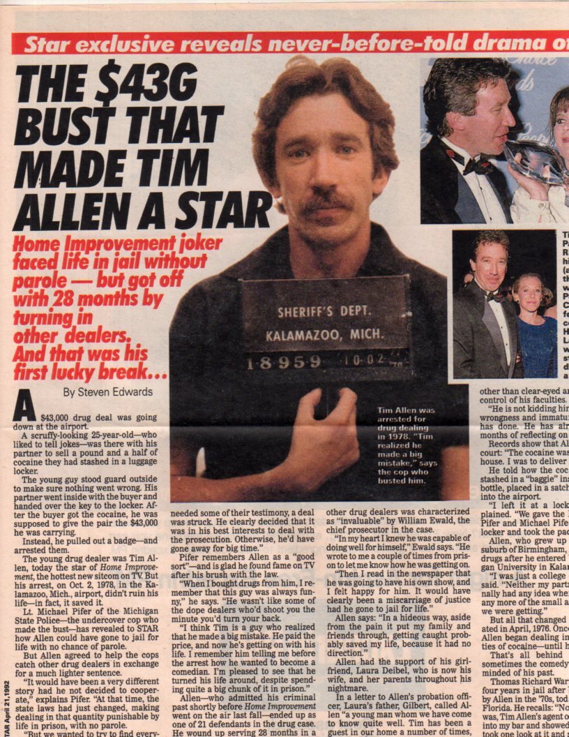 Tim Allen Drug Use