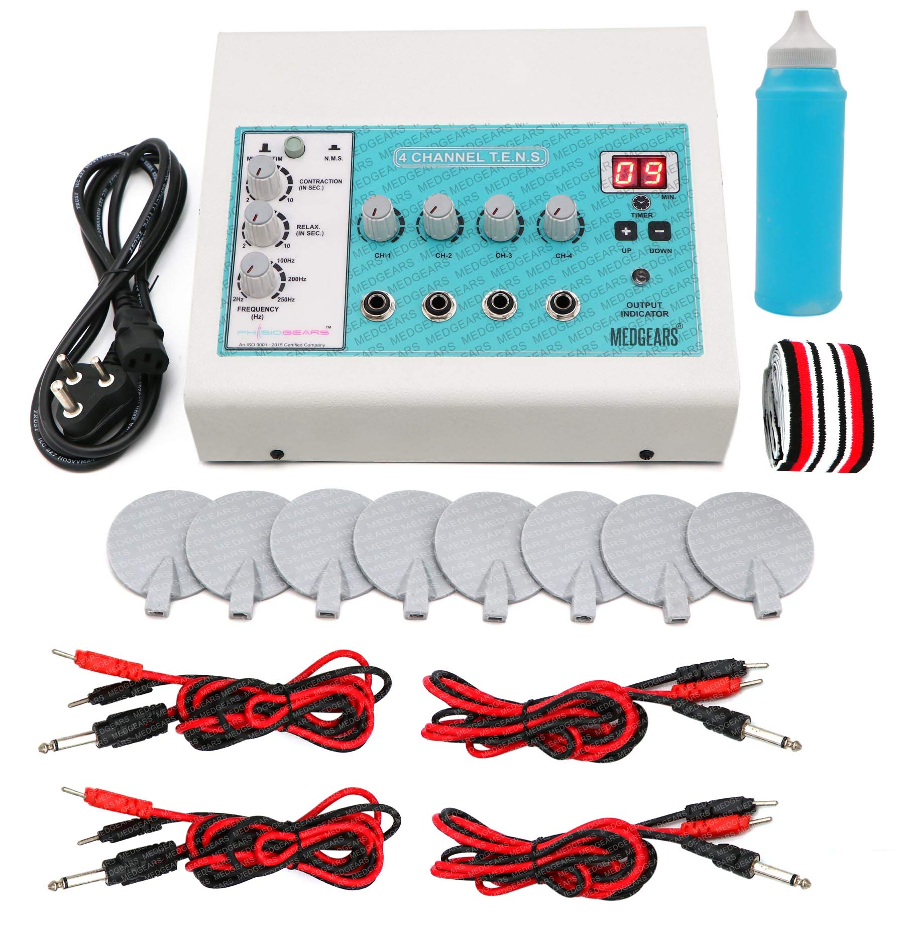 Buy MEDGEARS Tens 4 Channel AC NMS Physiotherapy Portable Nerve ...