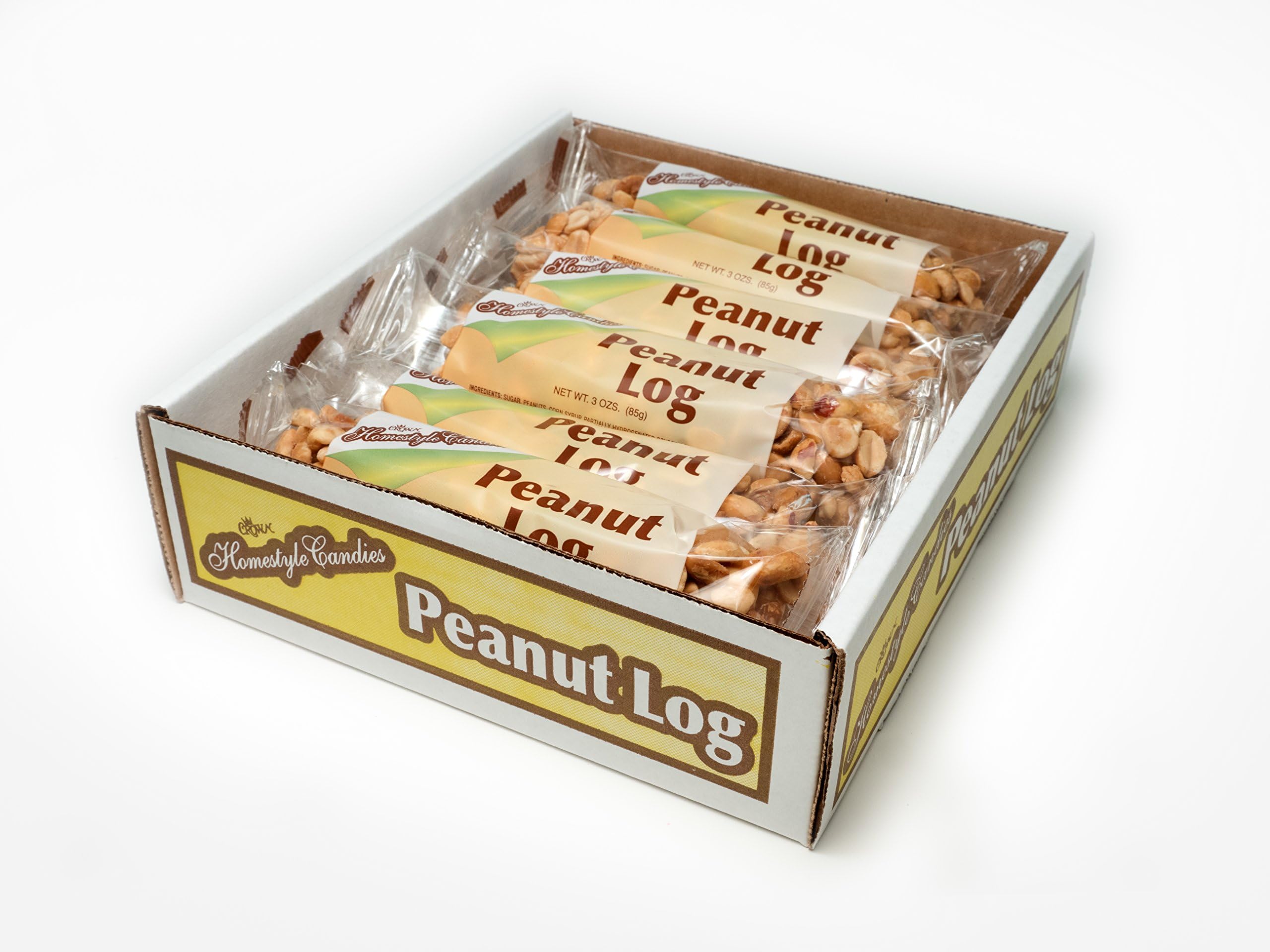 Amazon.com: Crown Candy Pecan Logs - 12 Individually Wrapped 2.5oz ...