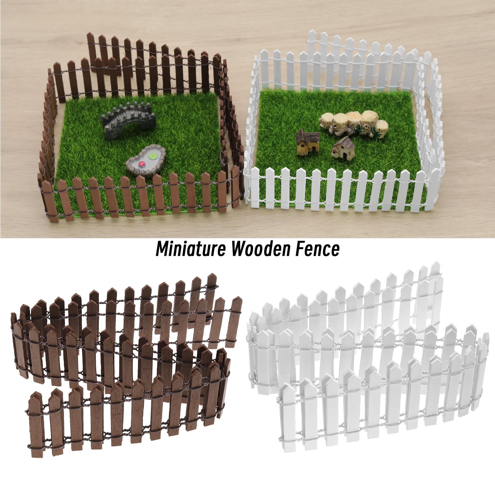 Miniture Decorative Wood Fencing Miniature Garden Fence Decoration