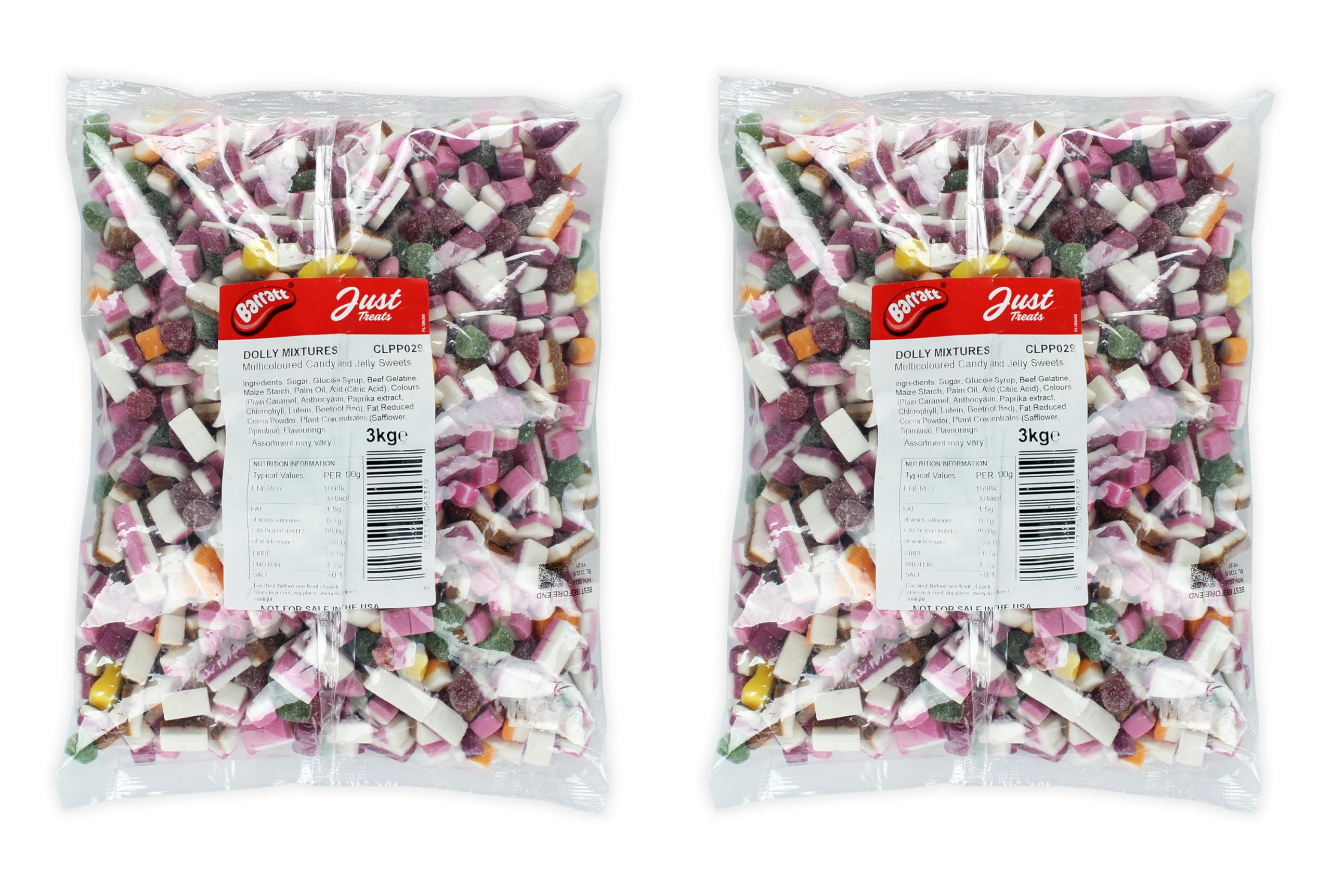 Dolly Mixtures 3kg: Two Bulk Bags for The Ultimate Dolly Fan - (2 x 3kg ...