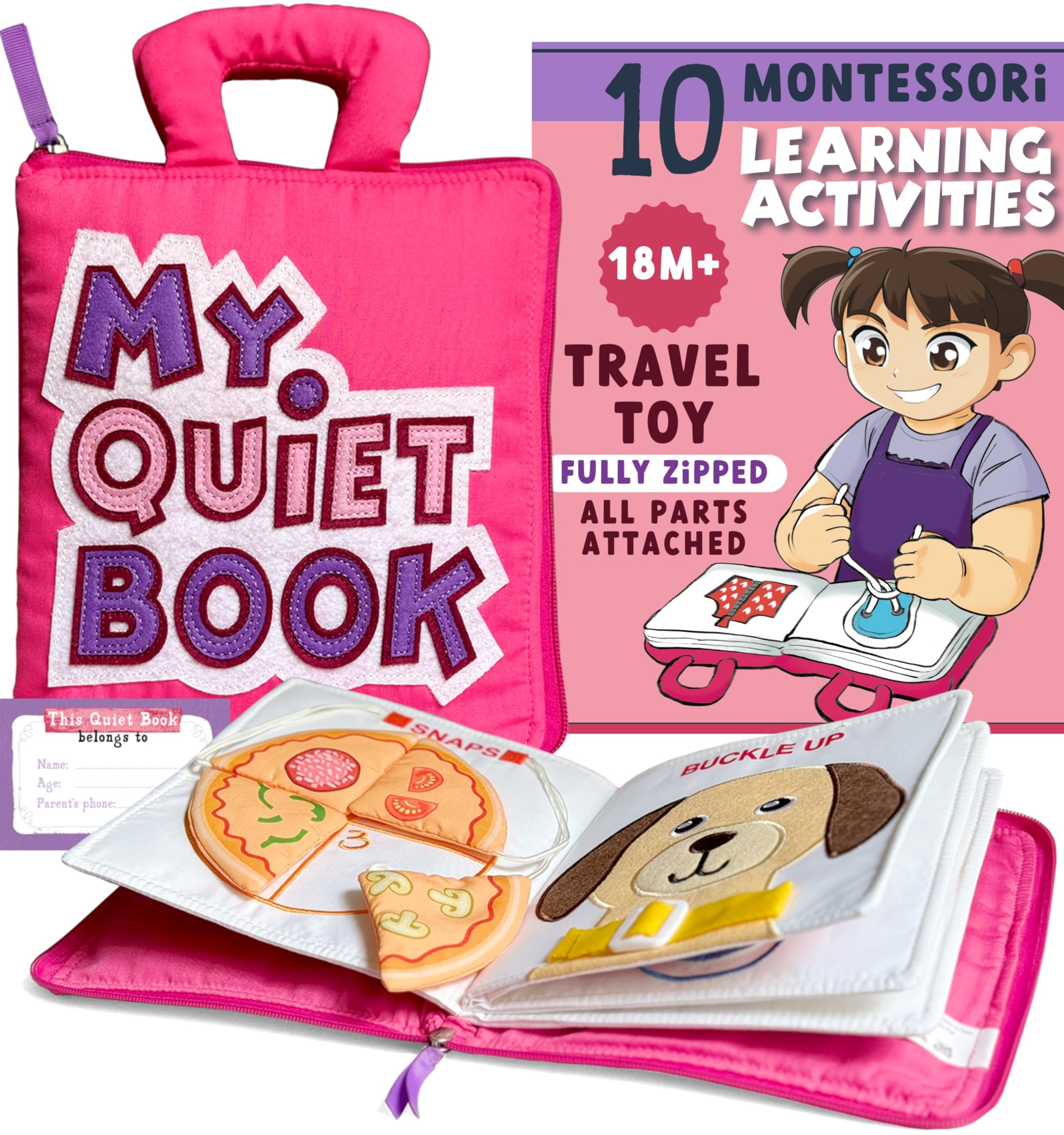 Amazon.com: My Quiet Book - Board Books for Toddlers 1-3, Learning Toys ...