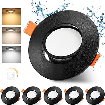 GeyouLux 3CCT Dimmable Recessed LED Spotlight 230 V 4.9 W IP44 Bathroom ...