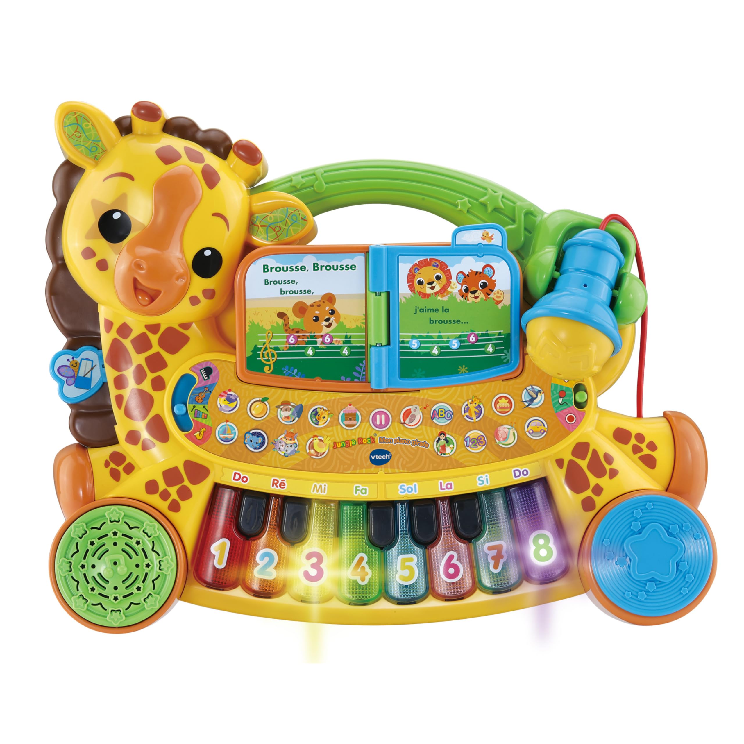 VTech - My Giraffe Jungle Rock Piano, Baby Musical Instrument, Talking ...