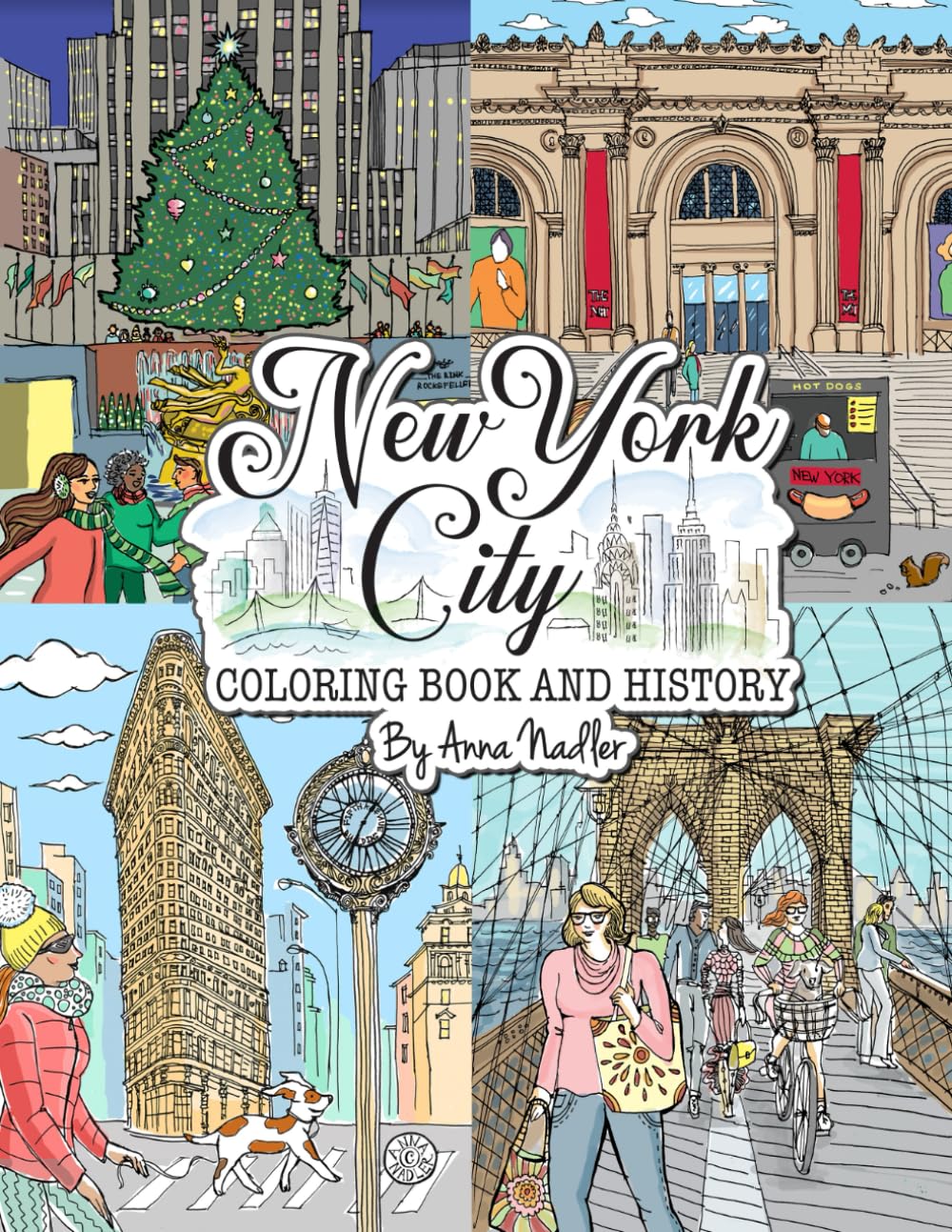 Amazon.com: New York City Coloring Book & History: 50 illustrated ...