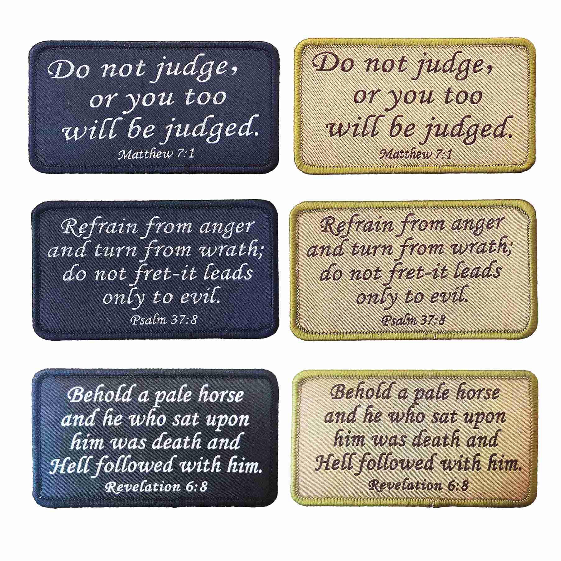 Amazon.com: Bundle 6 Pieces Bible Verse Patches, Matthew 7:1 ...
