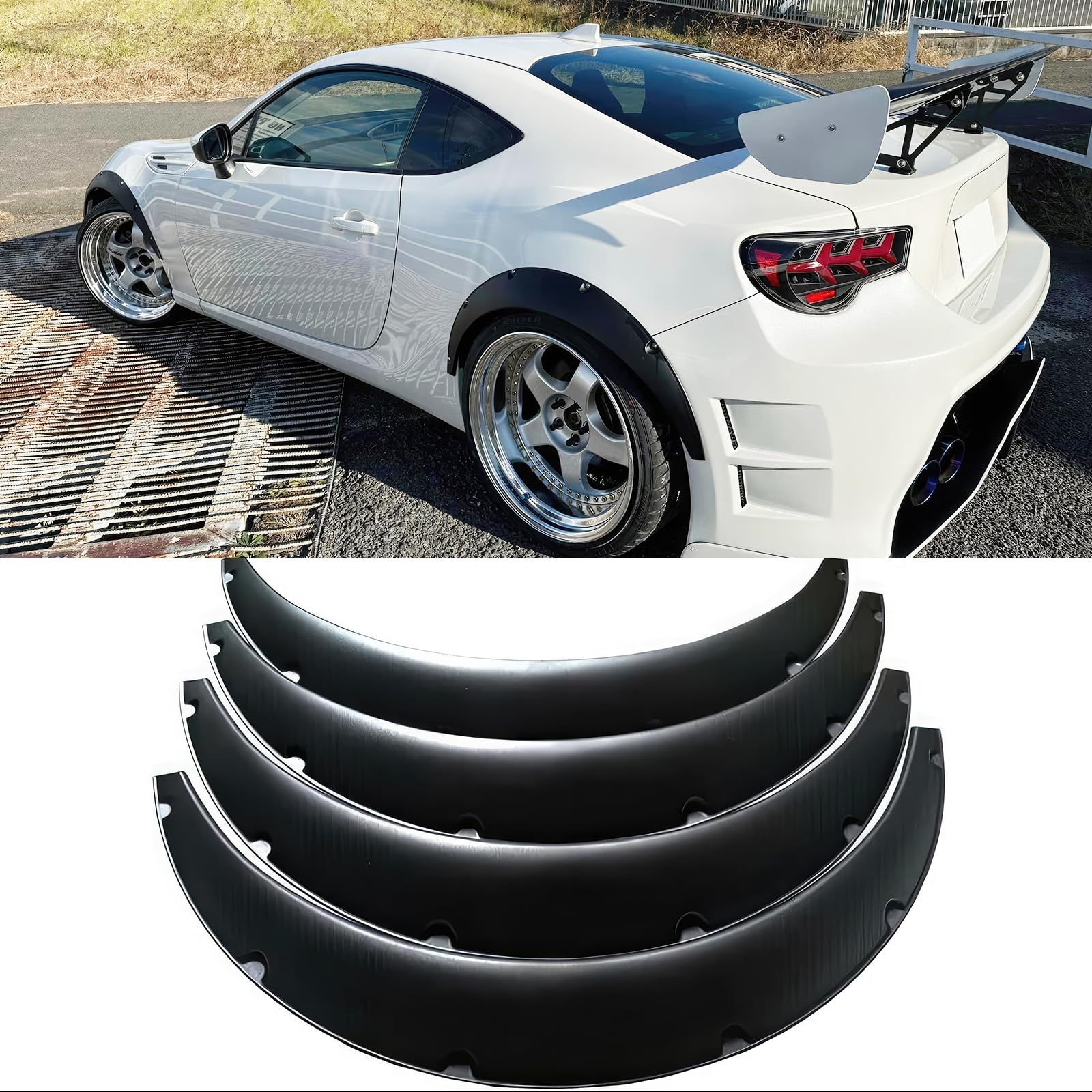 Wide Body Kit KEEPDSGN Fender Flares Black 4PCS Universal Flexible 6 ...