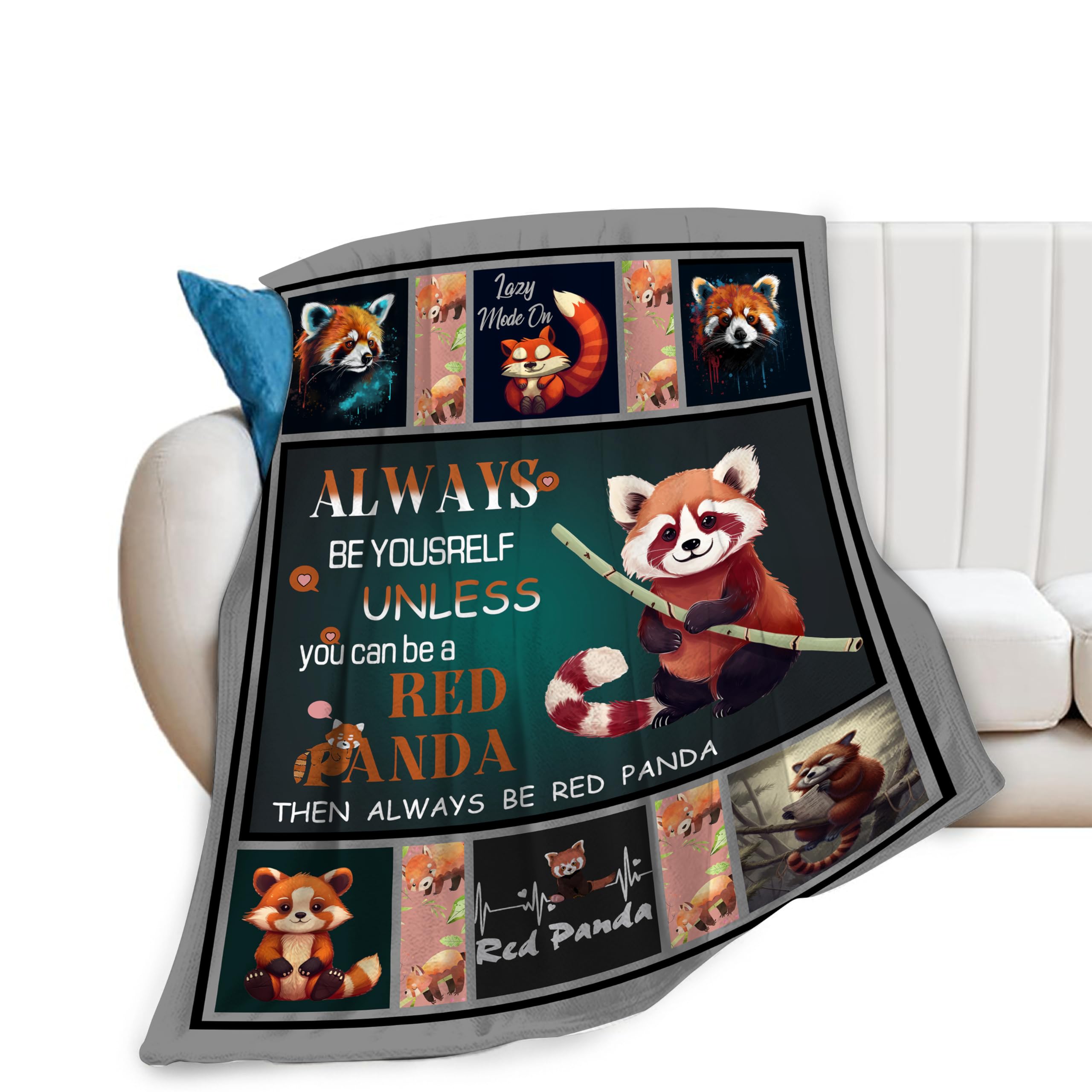 Amazon.com: Red Panda Blanket Gifts for Panda Lovers Warm Cozy Soft ...