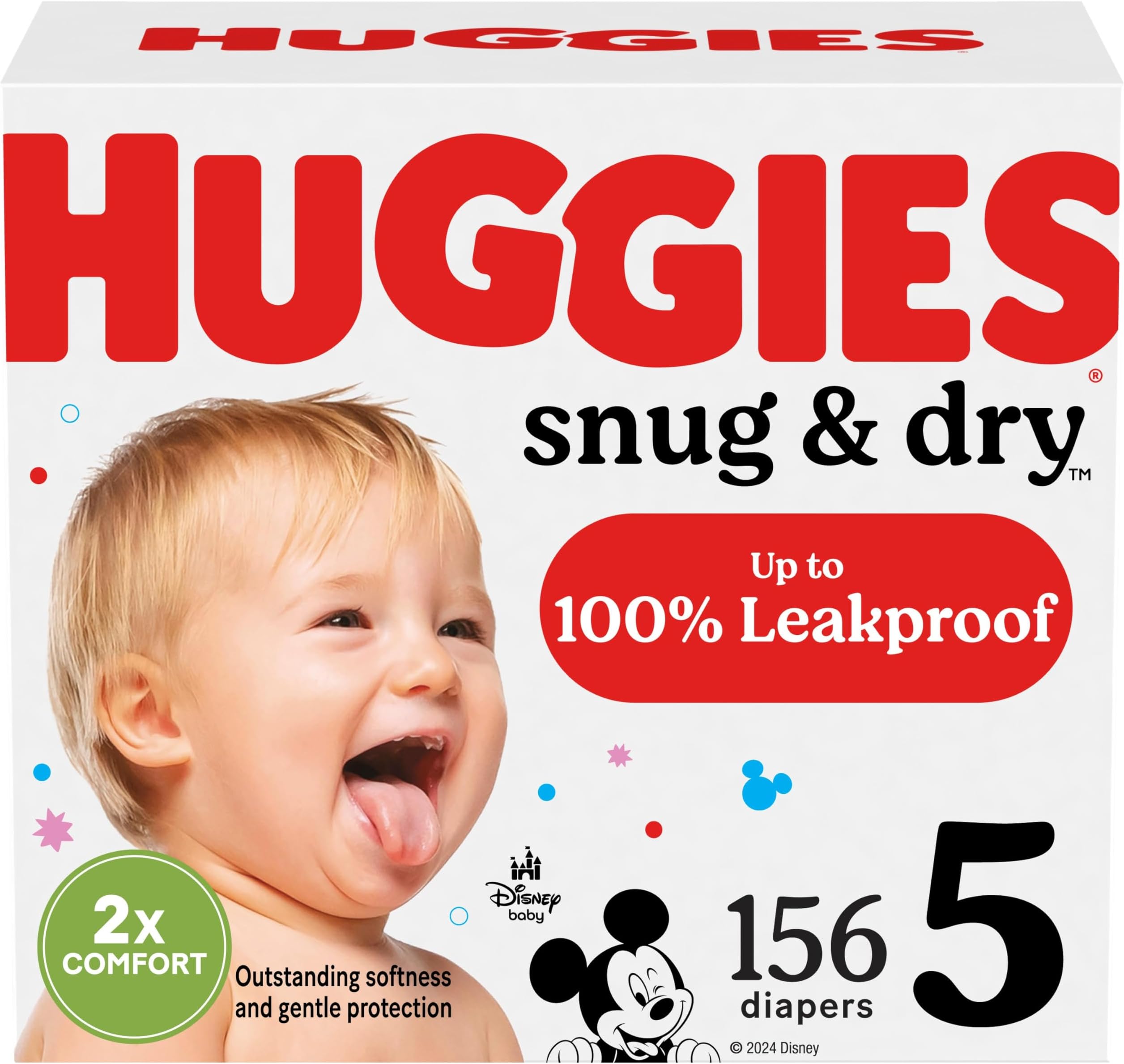 Amazon.com: Pampers Baby Dry Diapers - Size 5, 132 Count, Absorbent ...