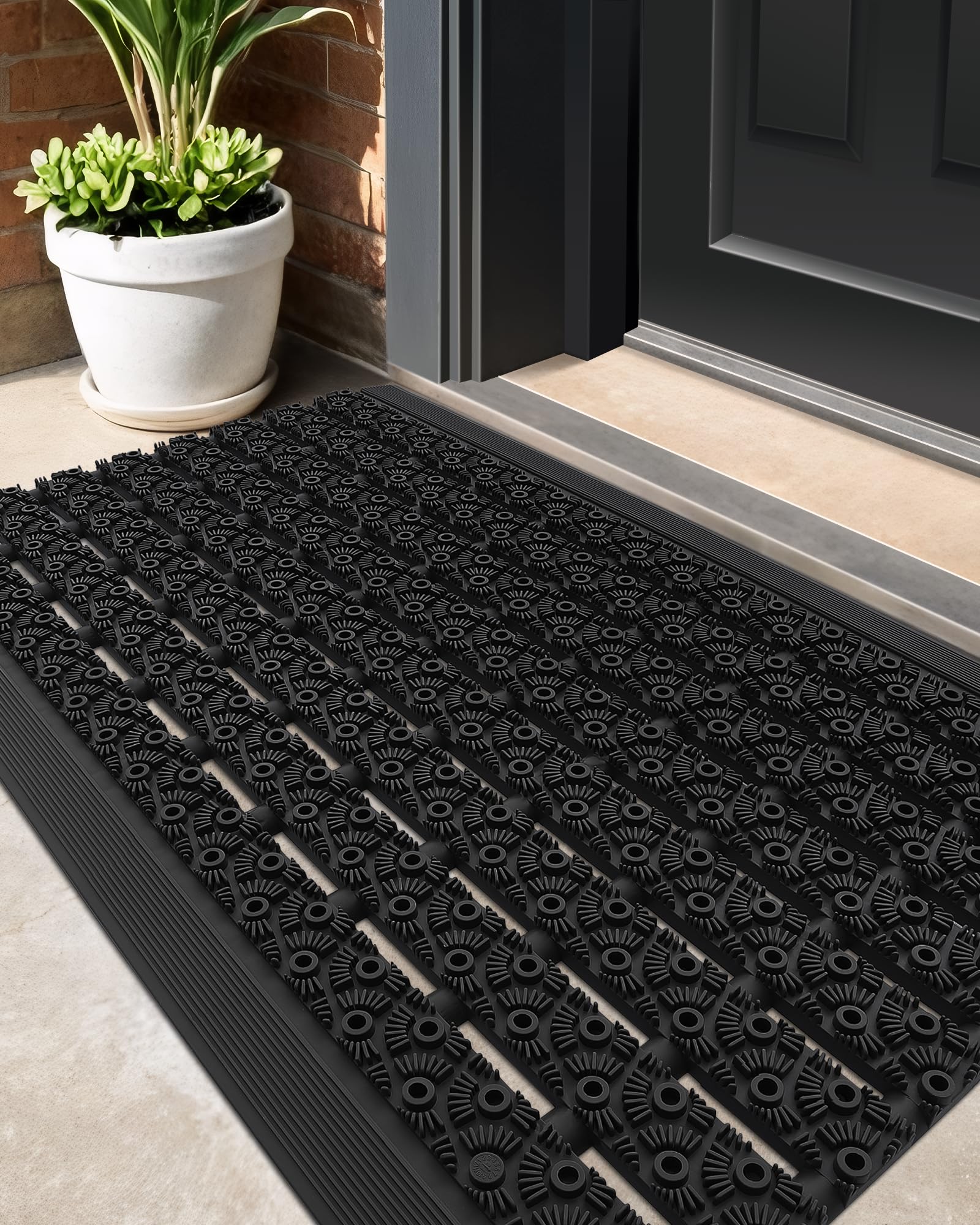 Amazon.com: Color&Geometry Outdoor Mats for Front Door All Weather, 19 ...