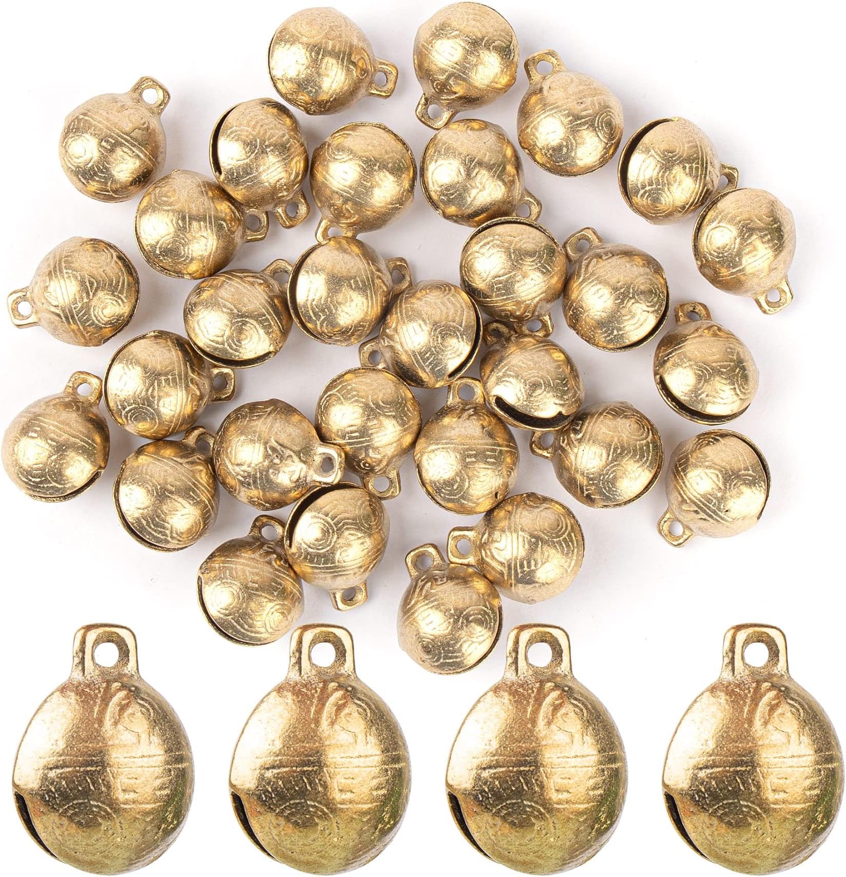 Amazon.com: Mogdeker 8PCS 1.2inch Vintage Bronze Jingle Bells Antique ...