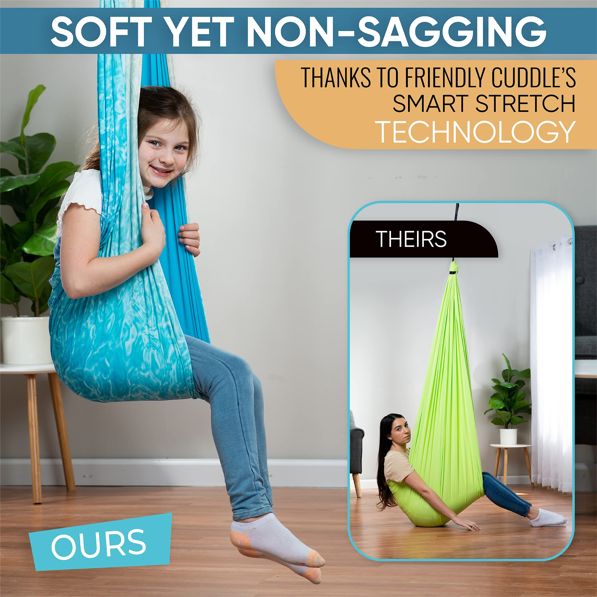 Snapklik.com : Indoor Sensory Swing For Kids Or Outdoor Holds 300lbs ...